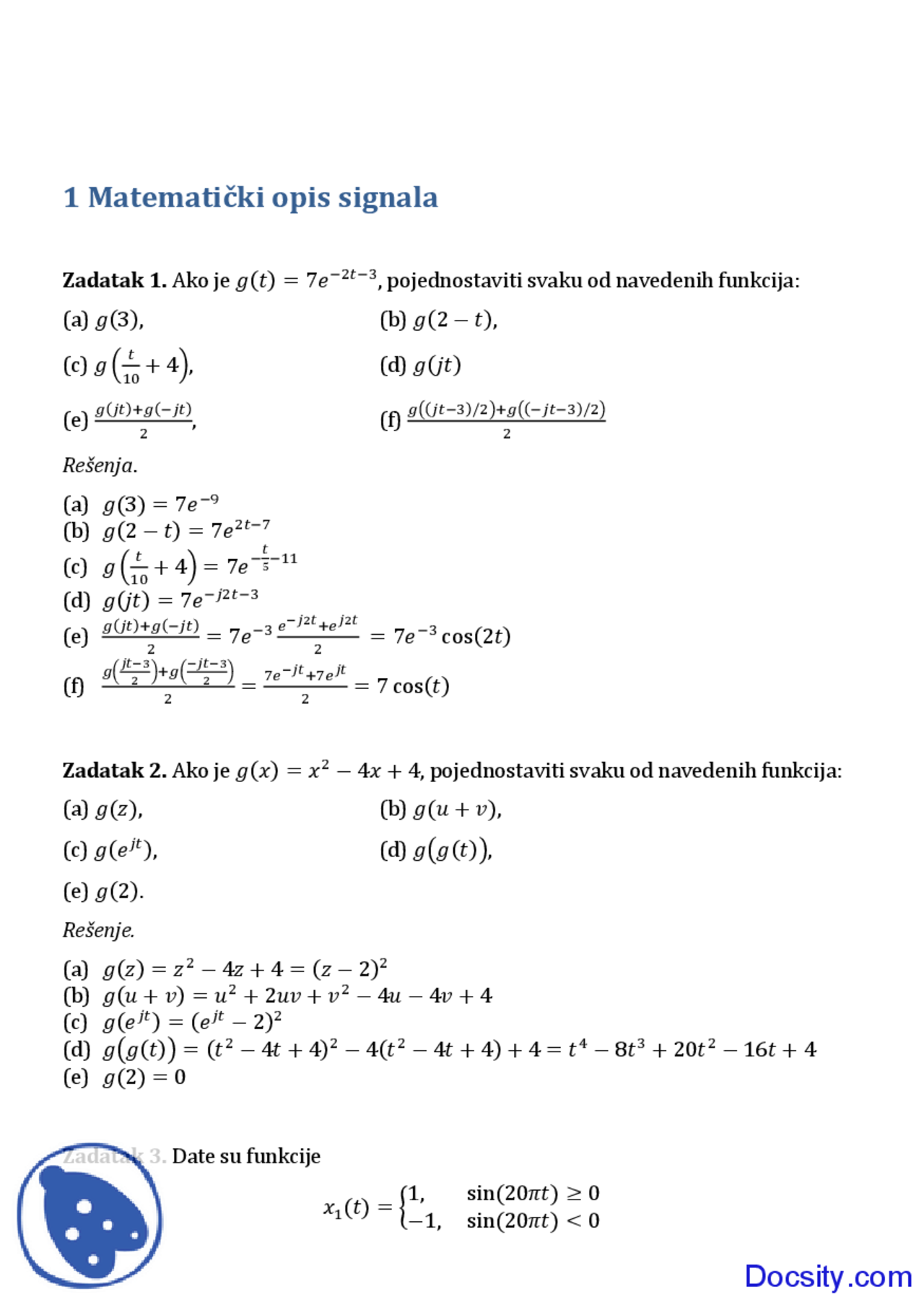 Signali I Sistemi Vezbe Elektrotehnicki Fakultet Tadic Binder5 Part1