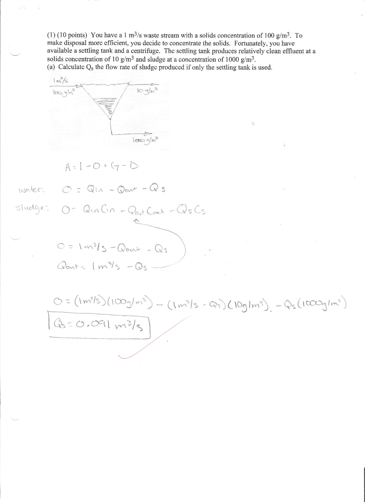 Solved Exam For Environmental Engineering Principles Cee 5794 Docsity