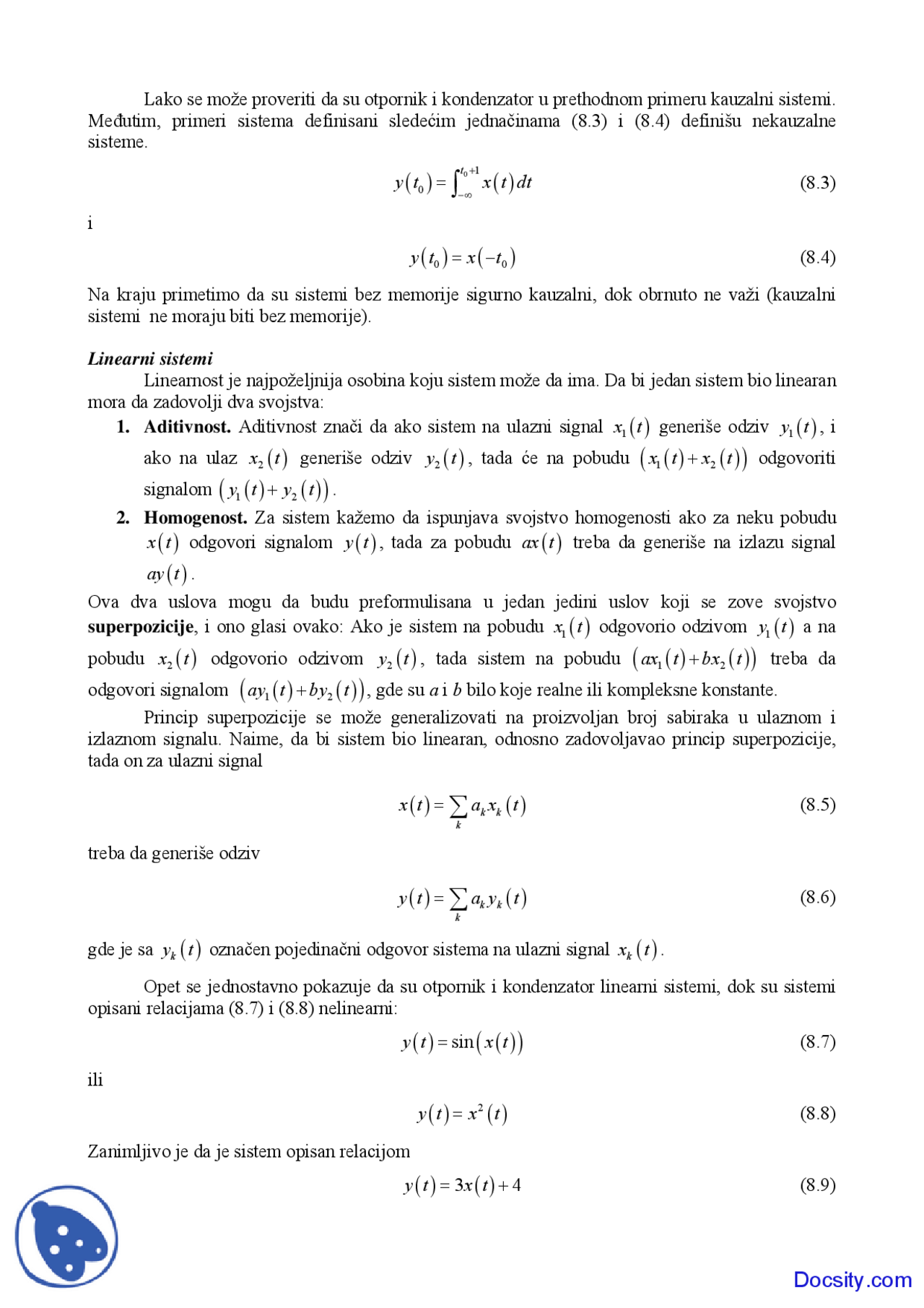 Signali i sistemi-Skripta-Elektrotehnicki fakultet Djurovic - Predavanje 1-12 Part2 | Rezime od ...
