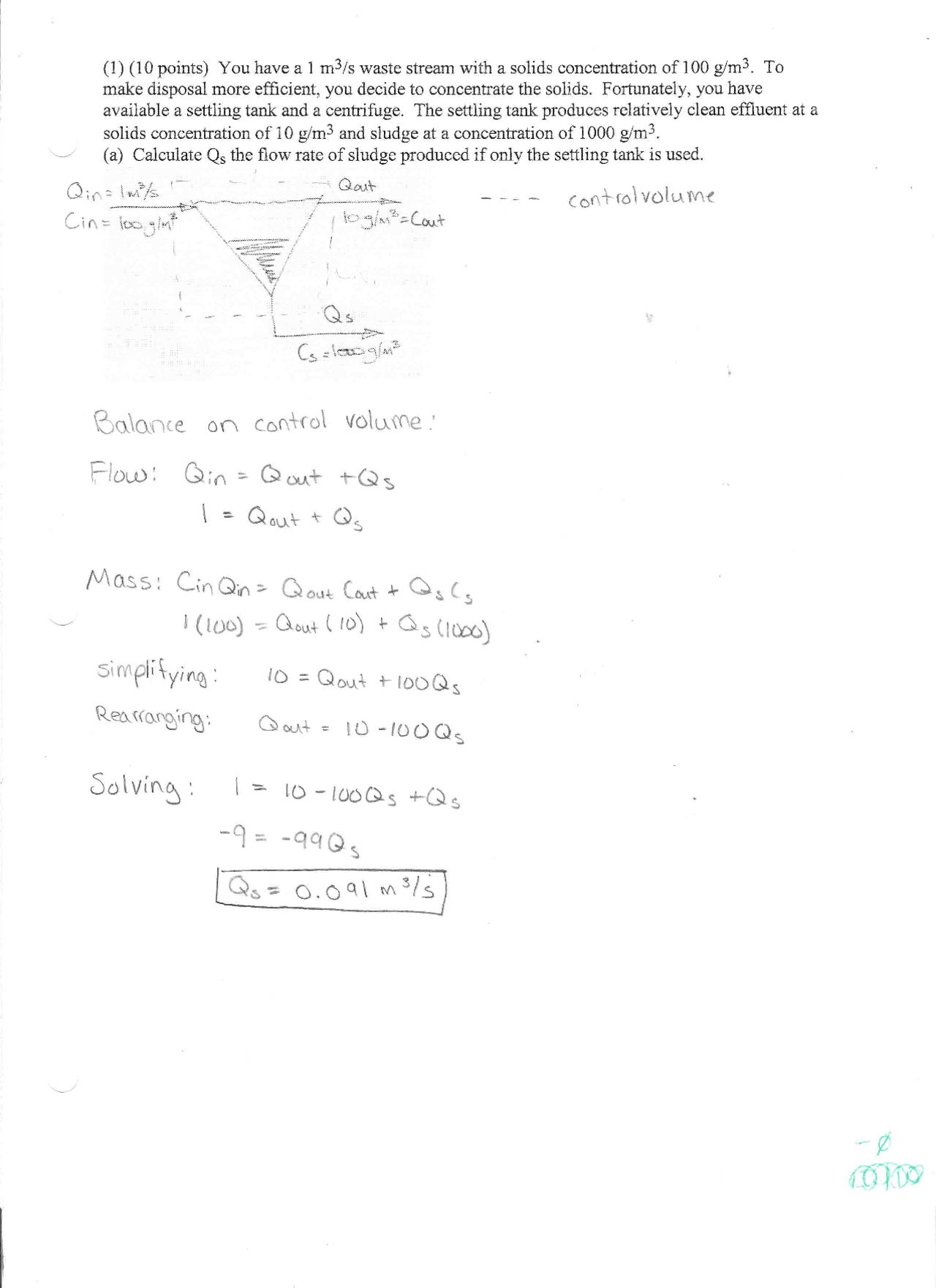 Resolution Of Practice Exam 1 Environmental Engineering Principles