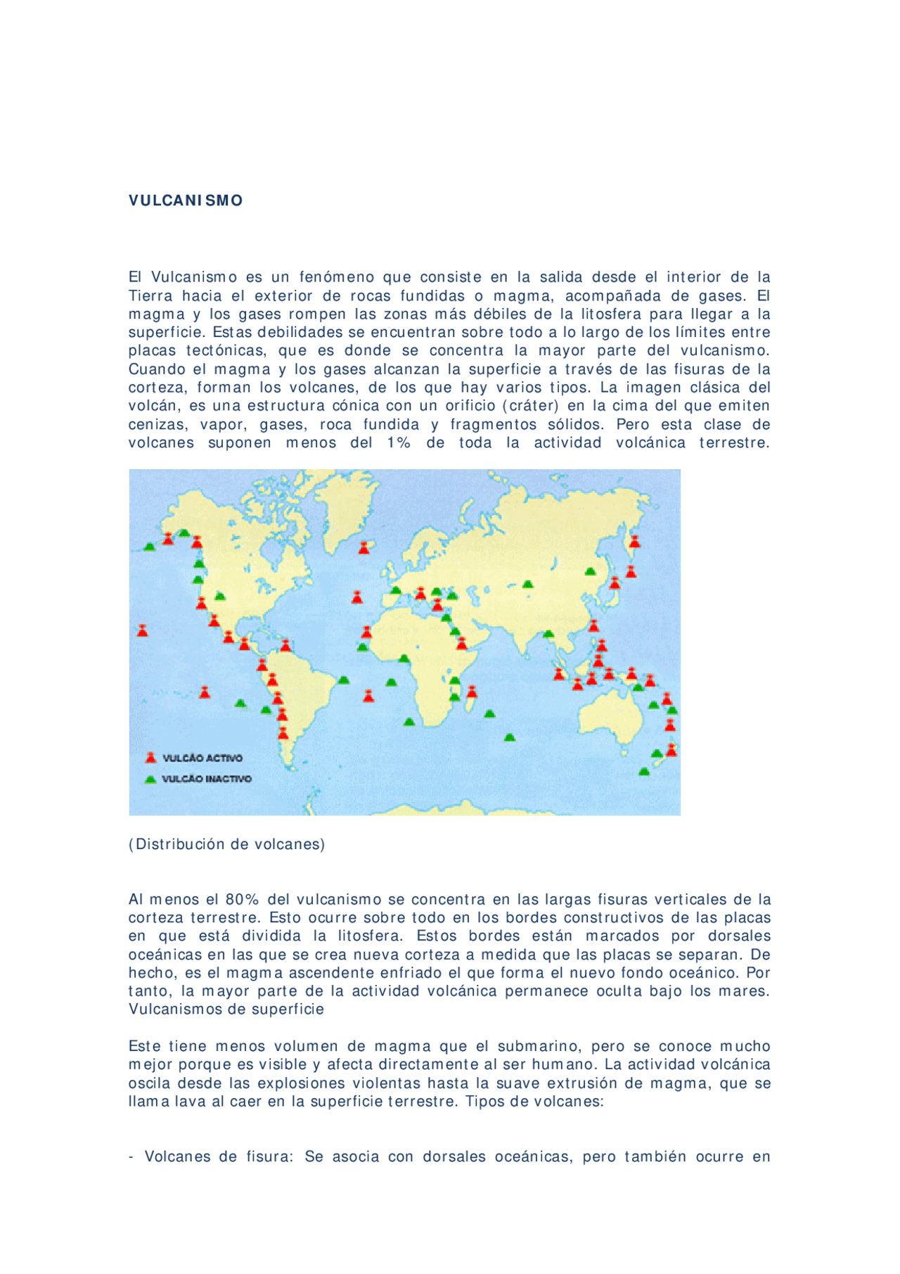 Vulcanismo Apuntes Geodinámica Docsity