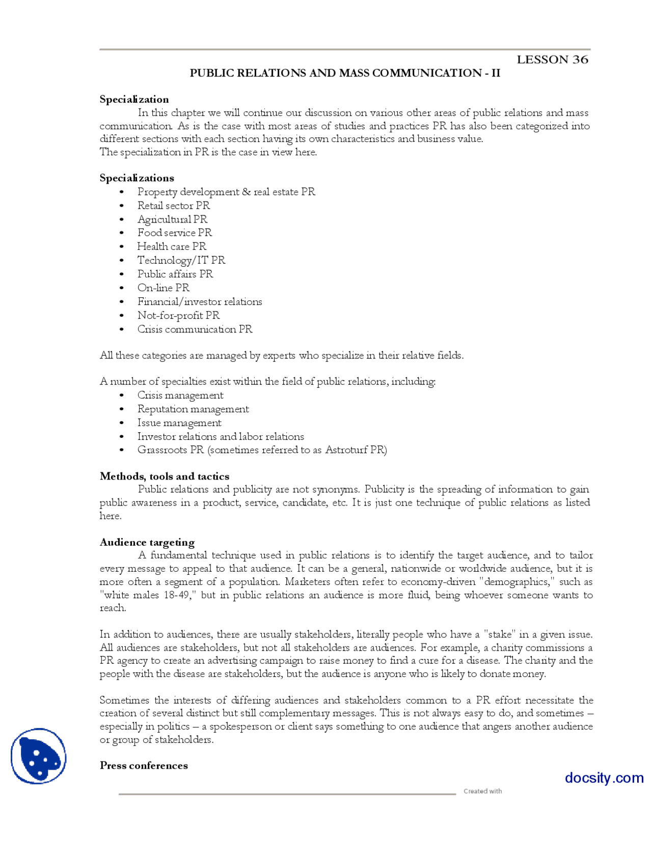 Public Relations And Mass Communication Part4 Introduction To Mass
