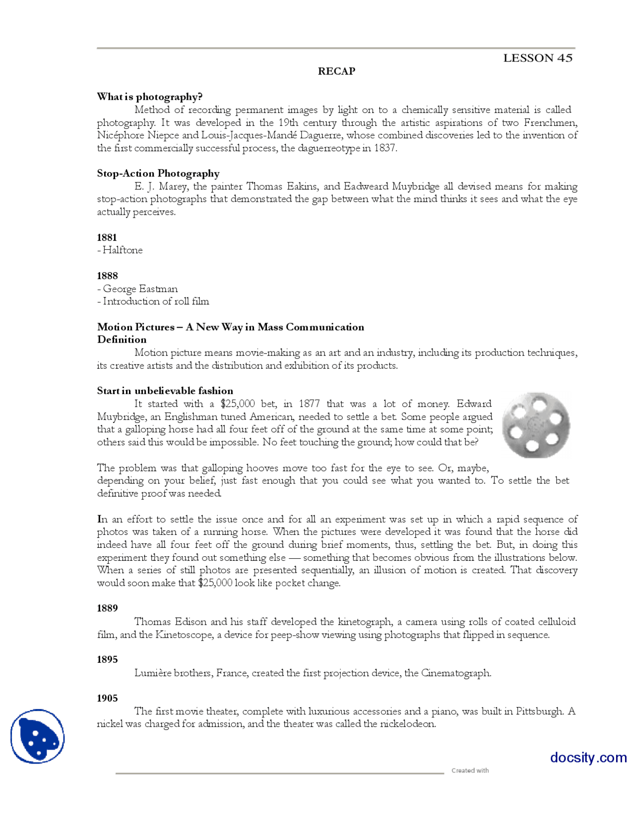 Recap3 Introduction To Mass Communication Lecture Handout Docsity