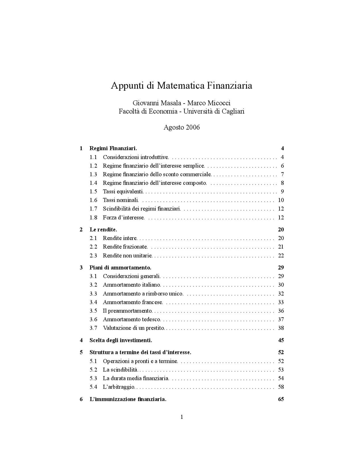 Appunti Di Matematica Finanziaria Docsity