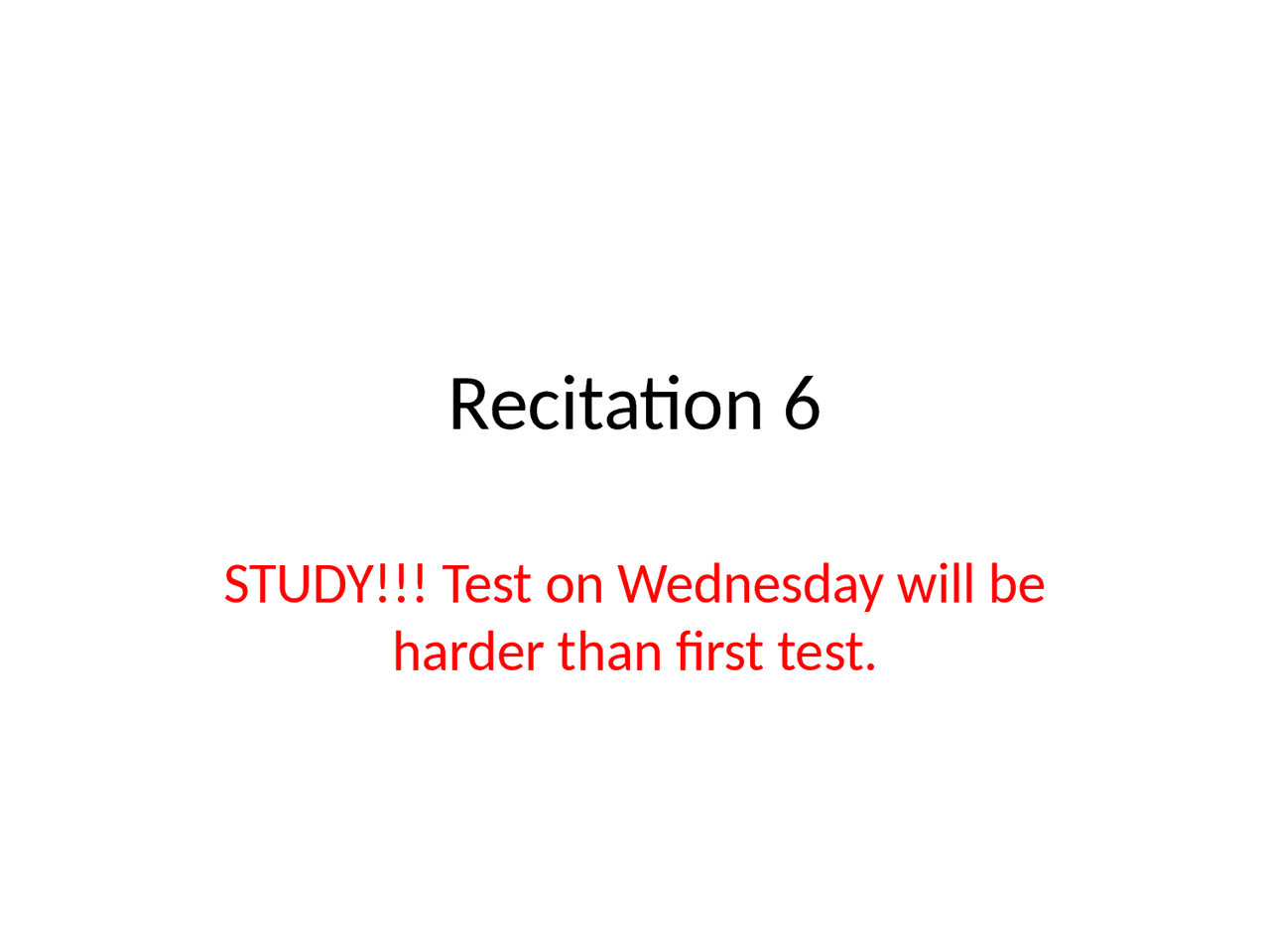 Introduction To The Recitation 6 Lecture Slides Ch 332 Docsity