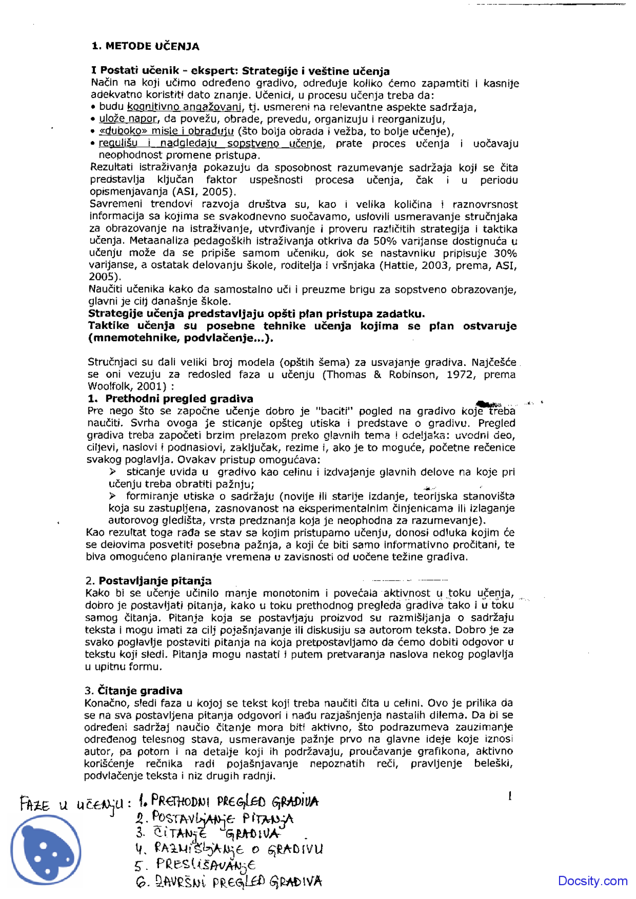 Metode Ucenja-Beleska-Metode naucnog istrazivanja sa osnovima ...