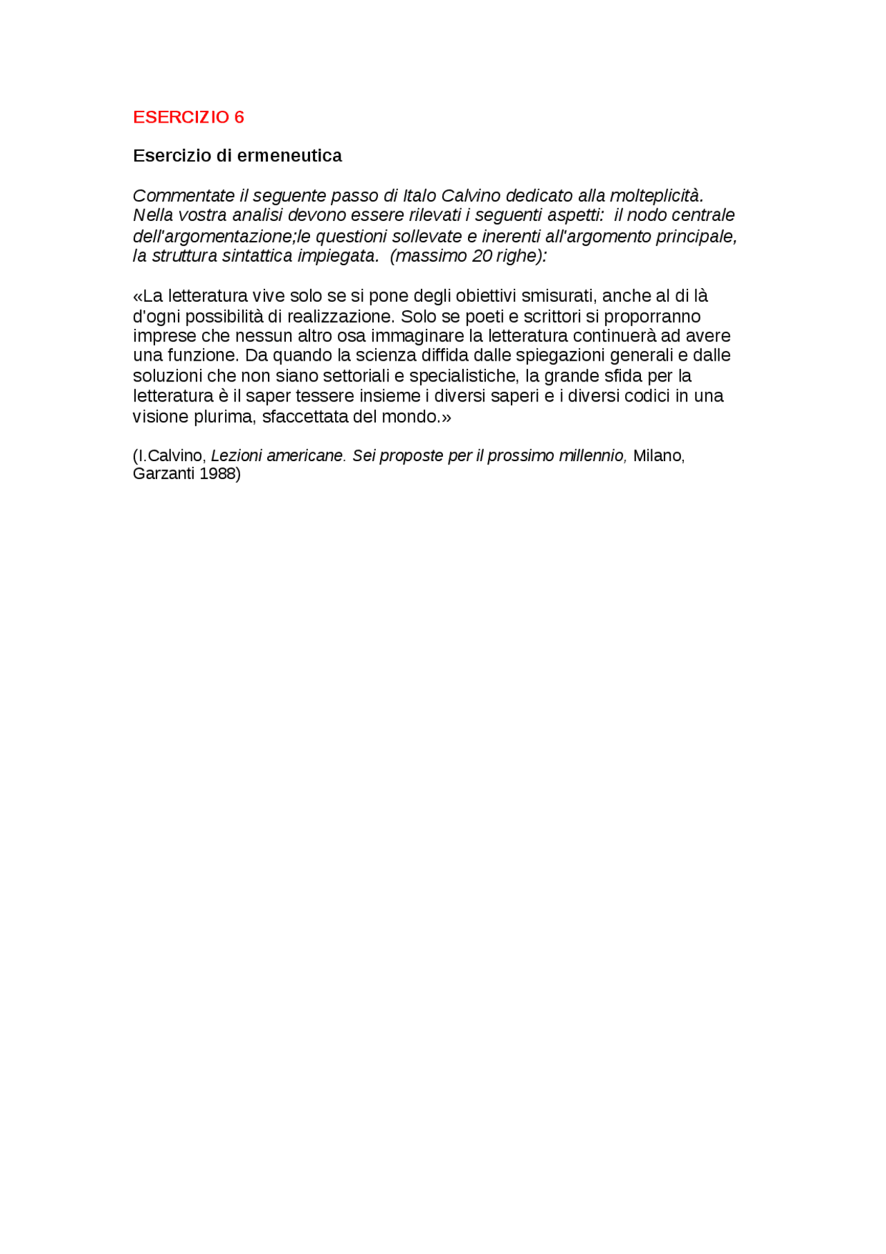 6calvino Docsity