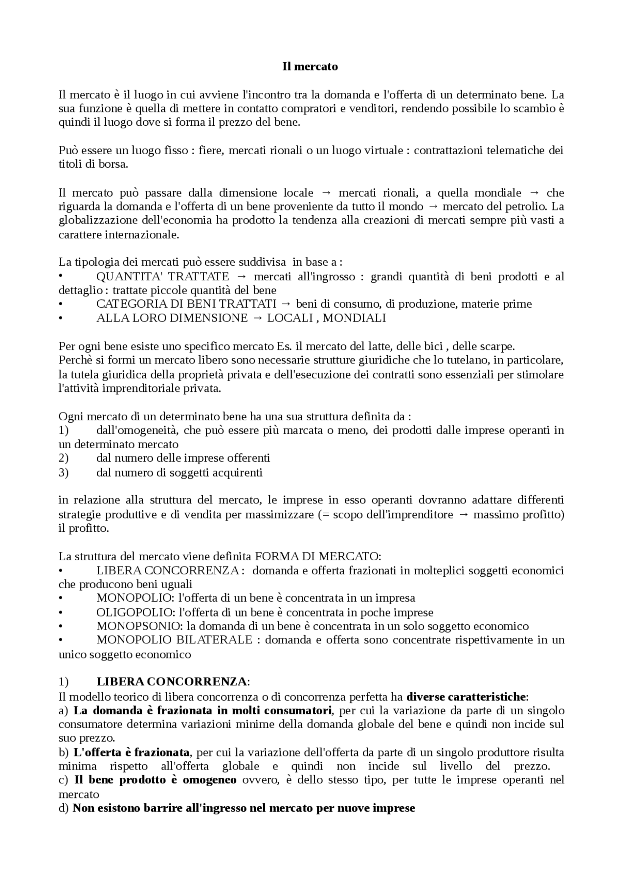 Mercato Docsity