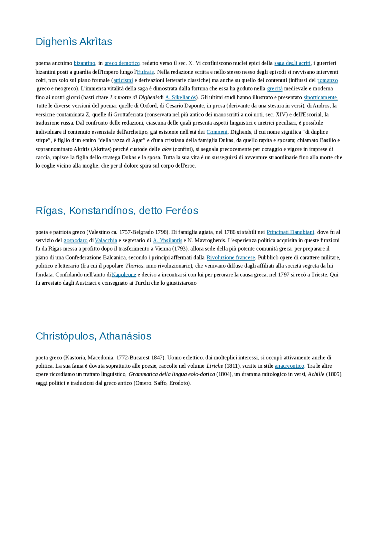 Appunti Di Letteratura Greca Docsity
