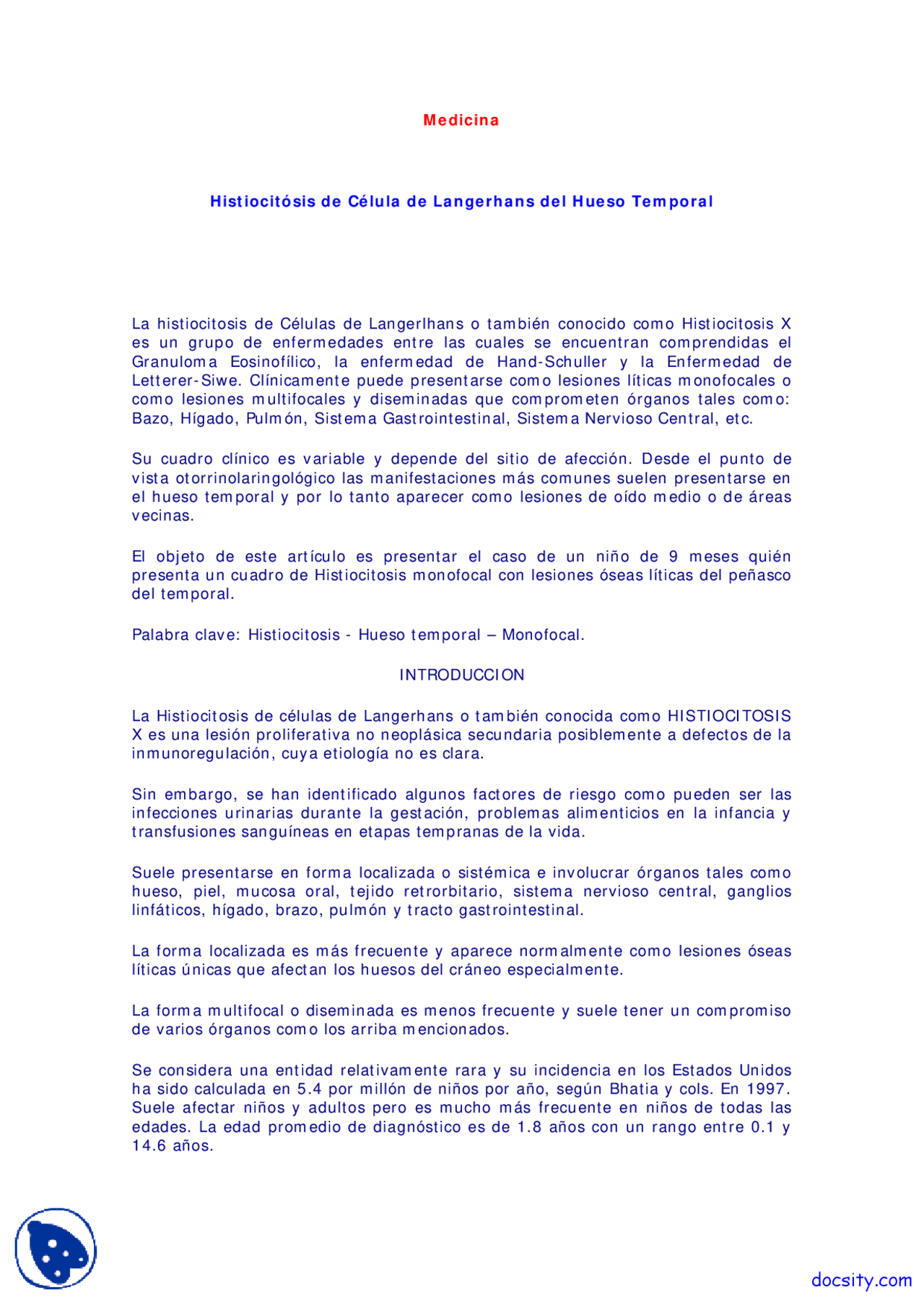 Histiocitosis de células de Langerhans del hueso temporal – Apuntes ...