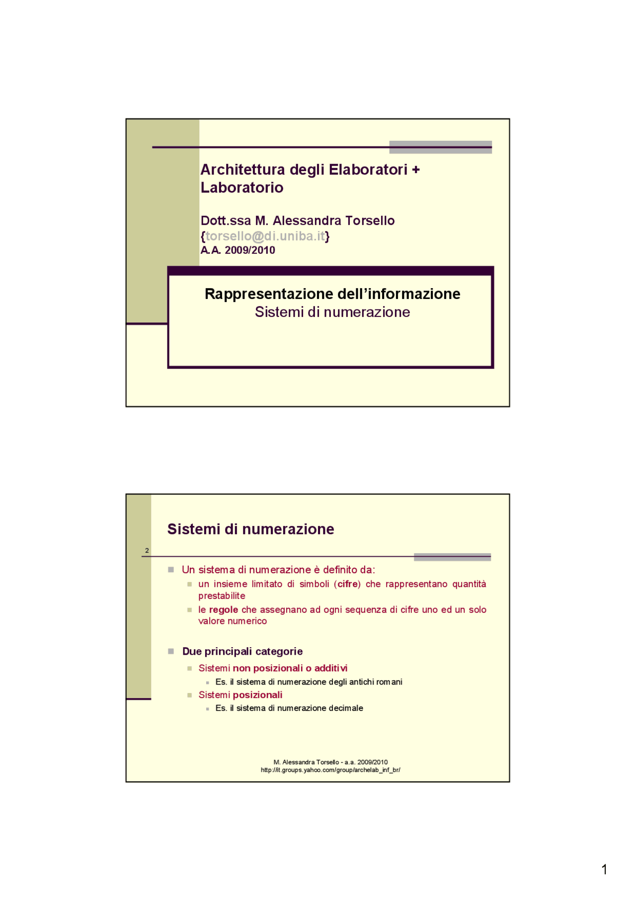 Appunti Di Informatica Sistemi Di Numerazione Docsity