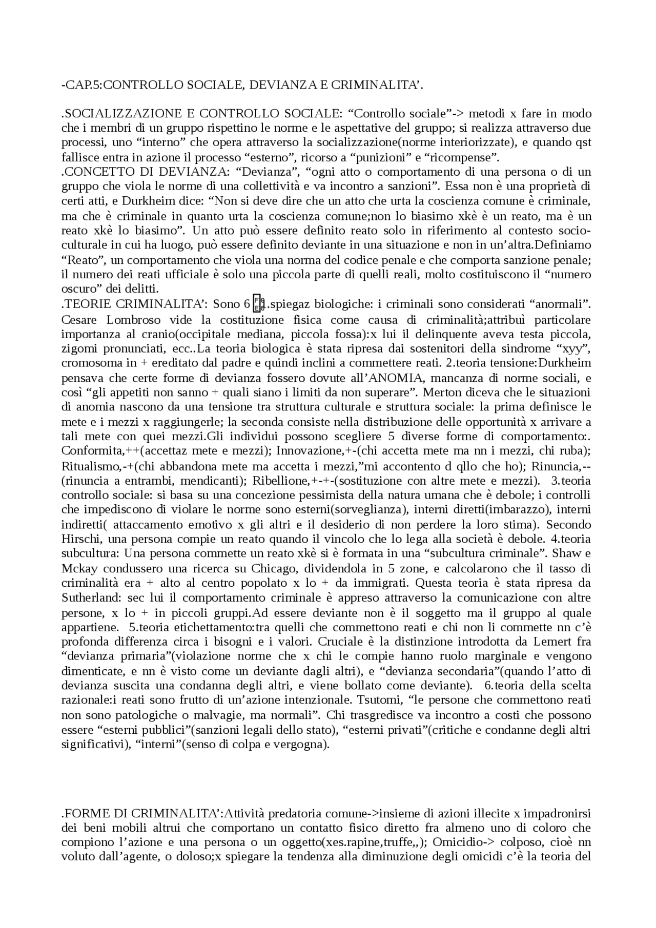 Riassunto Di Sociologia Generale Parte 1 Docsity