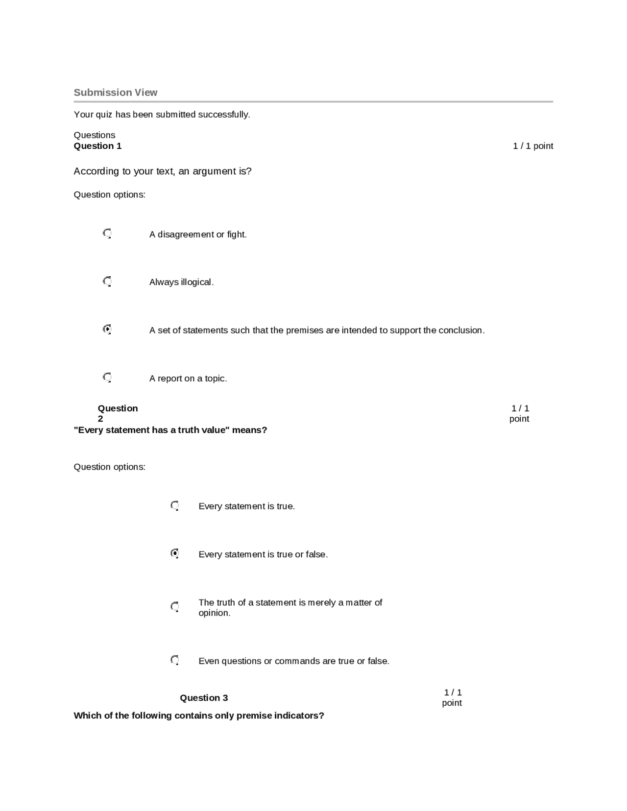 10 Solved Questions On Logic And Critical Thinking Quiz 1 Phil 151