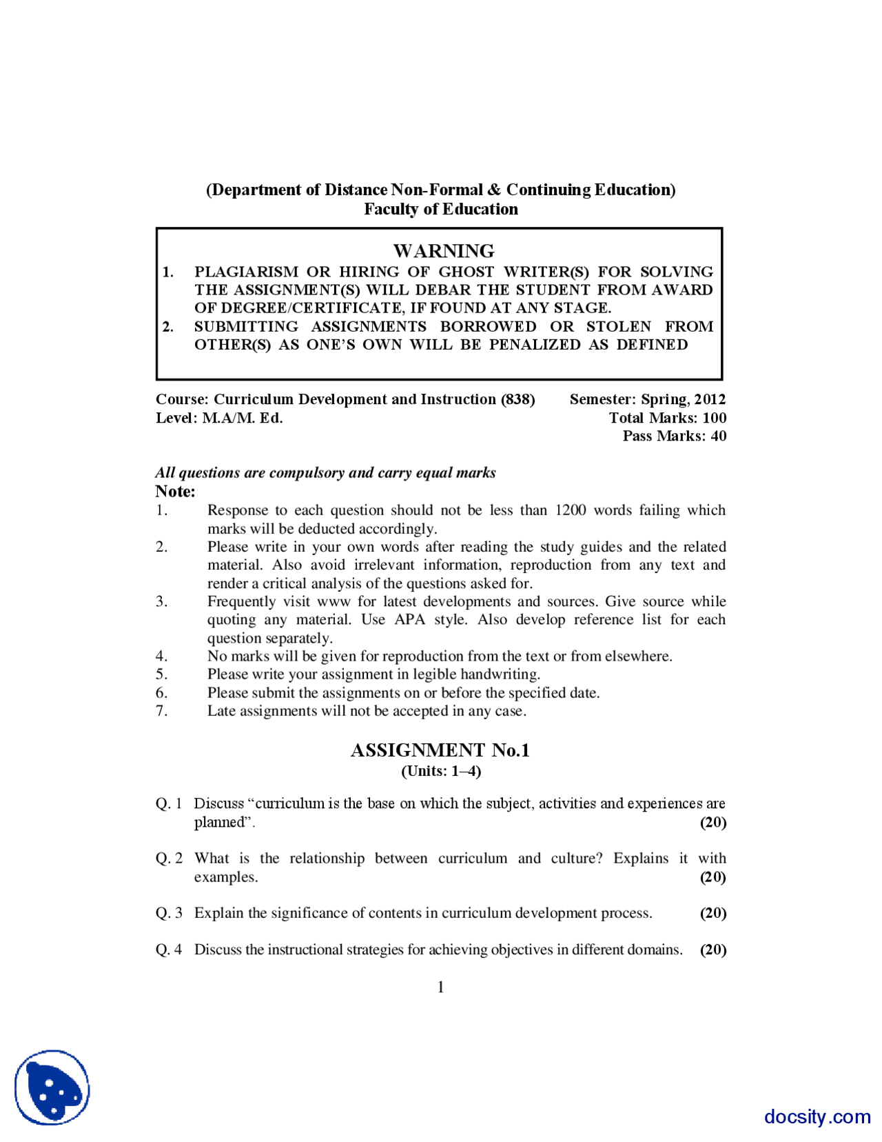 Curriculum Development And Instruction Curriculum Development
