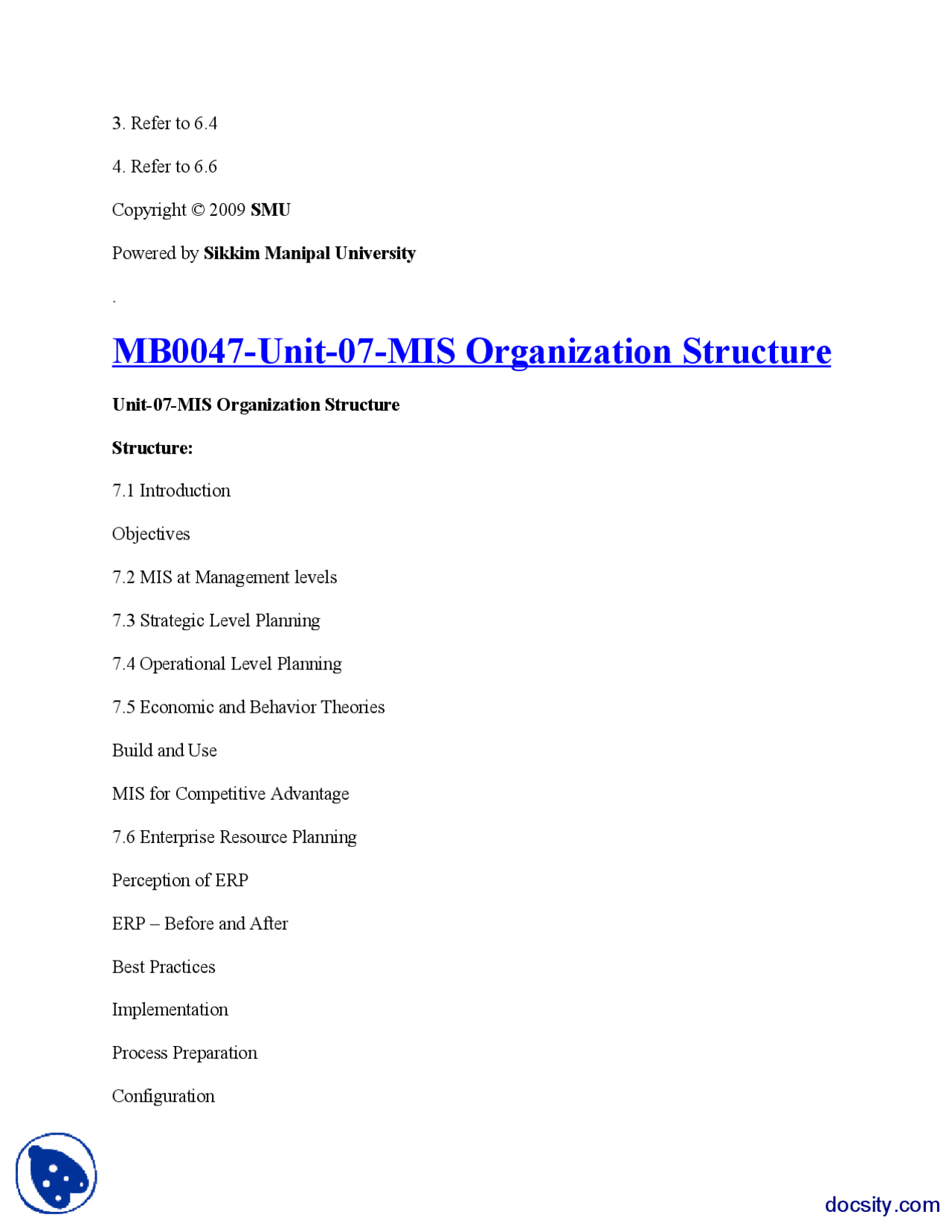 Mis Organization Structure Management Information System Lecture Notes