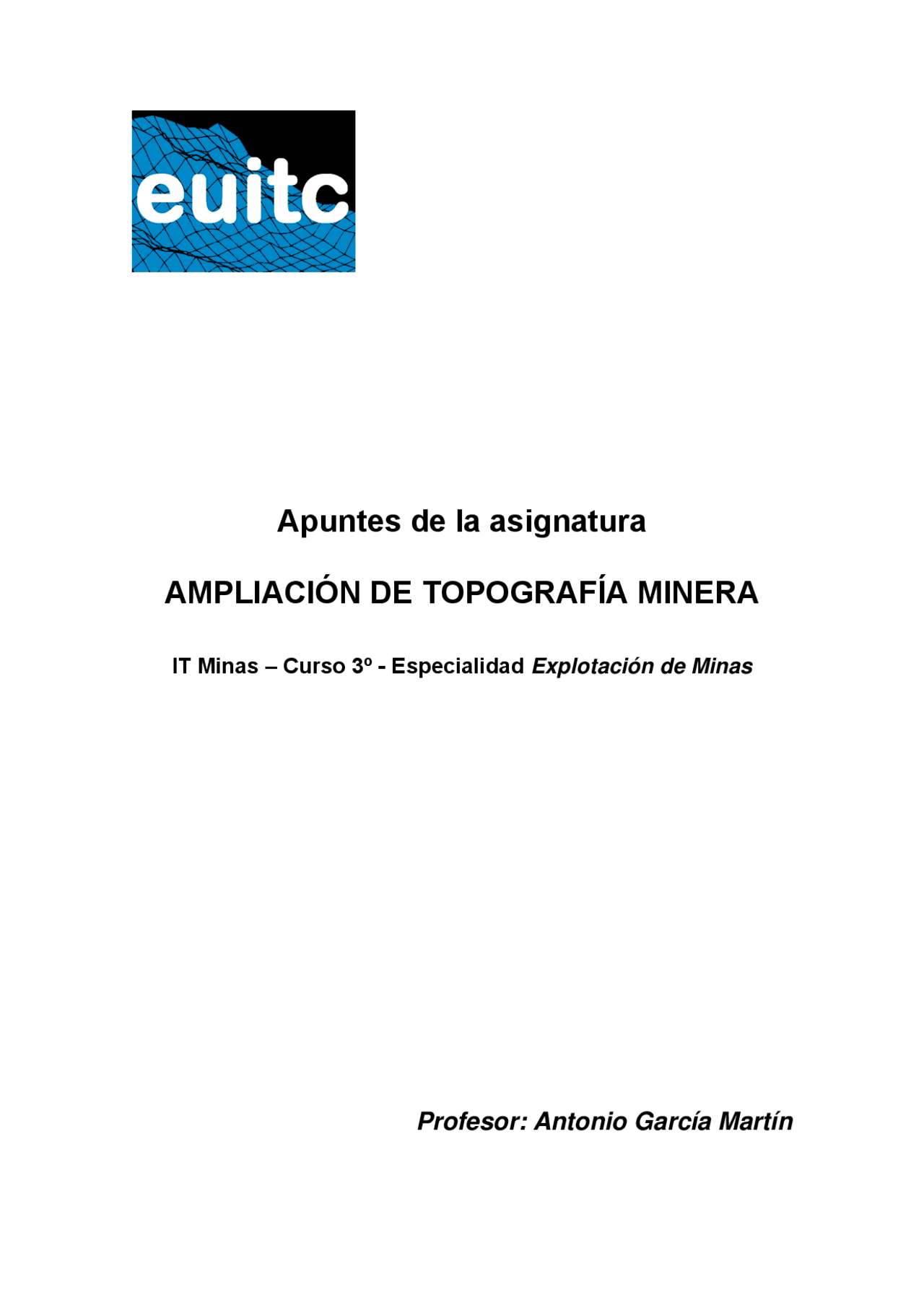 Topografía Minera Apuntes Topografía Parte 1 Docsity