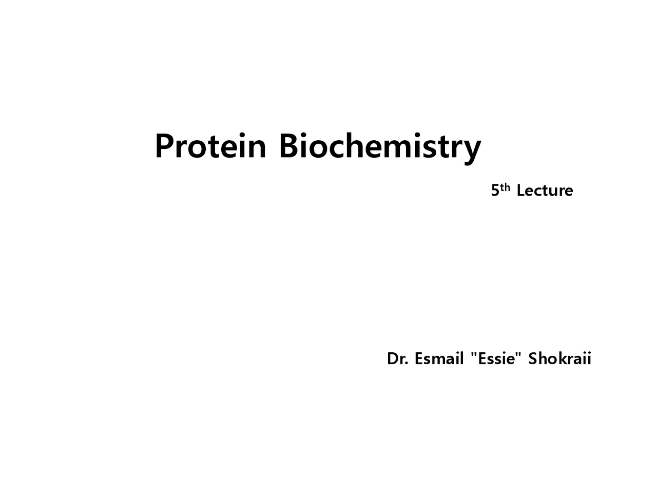 Protein Biochemistry - Cell and Molecular Biology | BIOL 2104 - Docsity