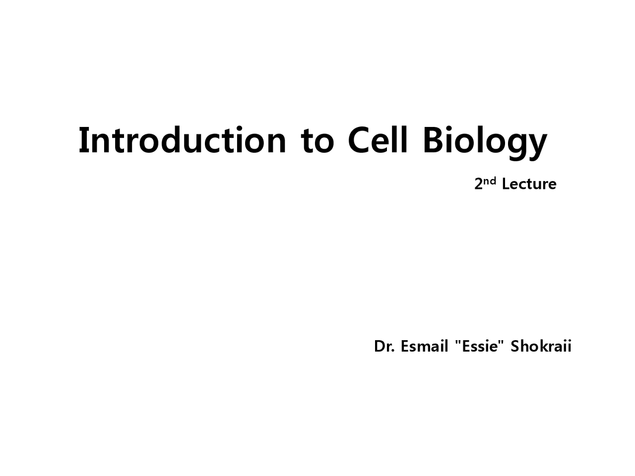 Introduction to Cell Biology - Cell and Molecular Biology - Notes ...