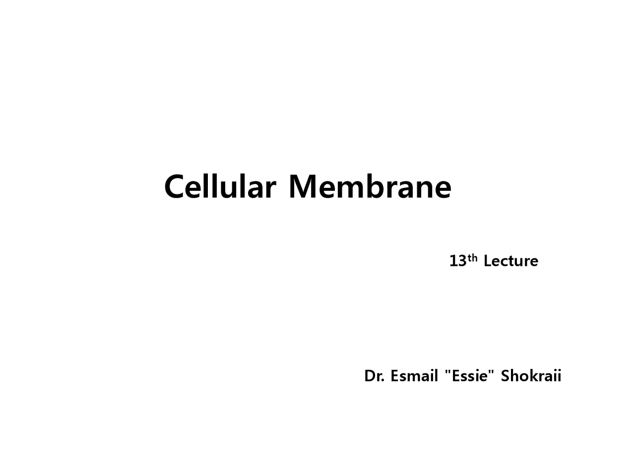 Plasma Membrane In Cell And Molecular Biology Lecture Slides Biol
