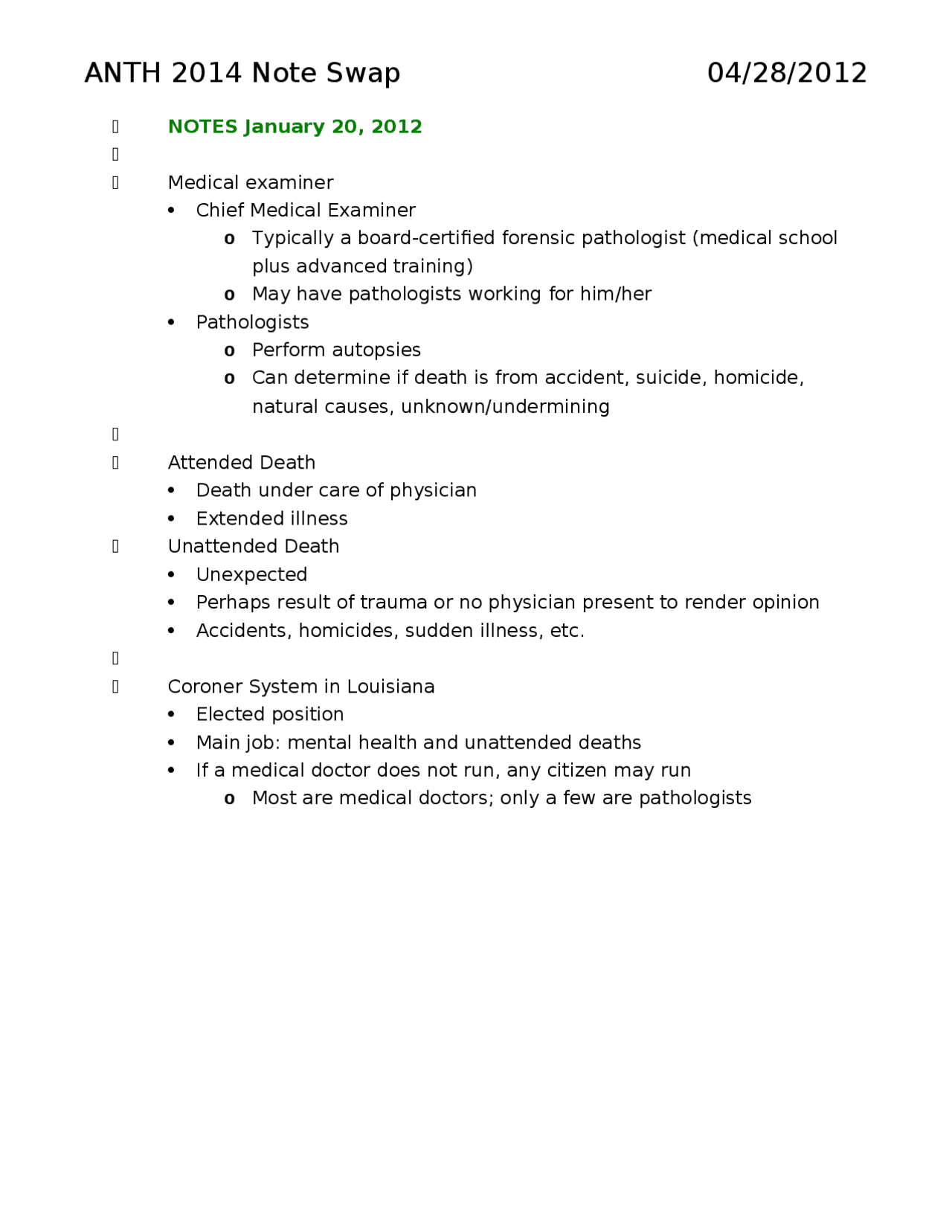 Semester Notes Introduction Forensic Anthropology Anth 2014 Docsity