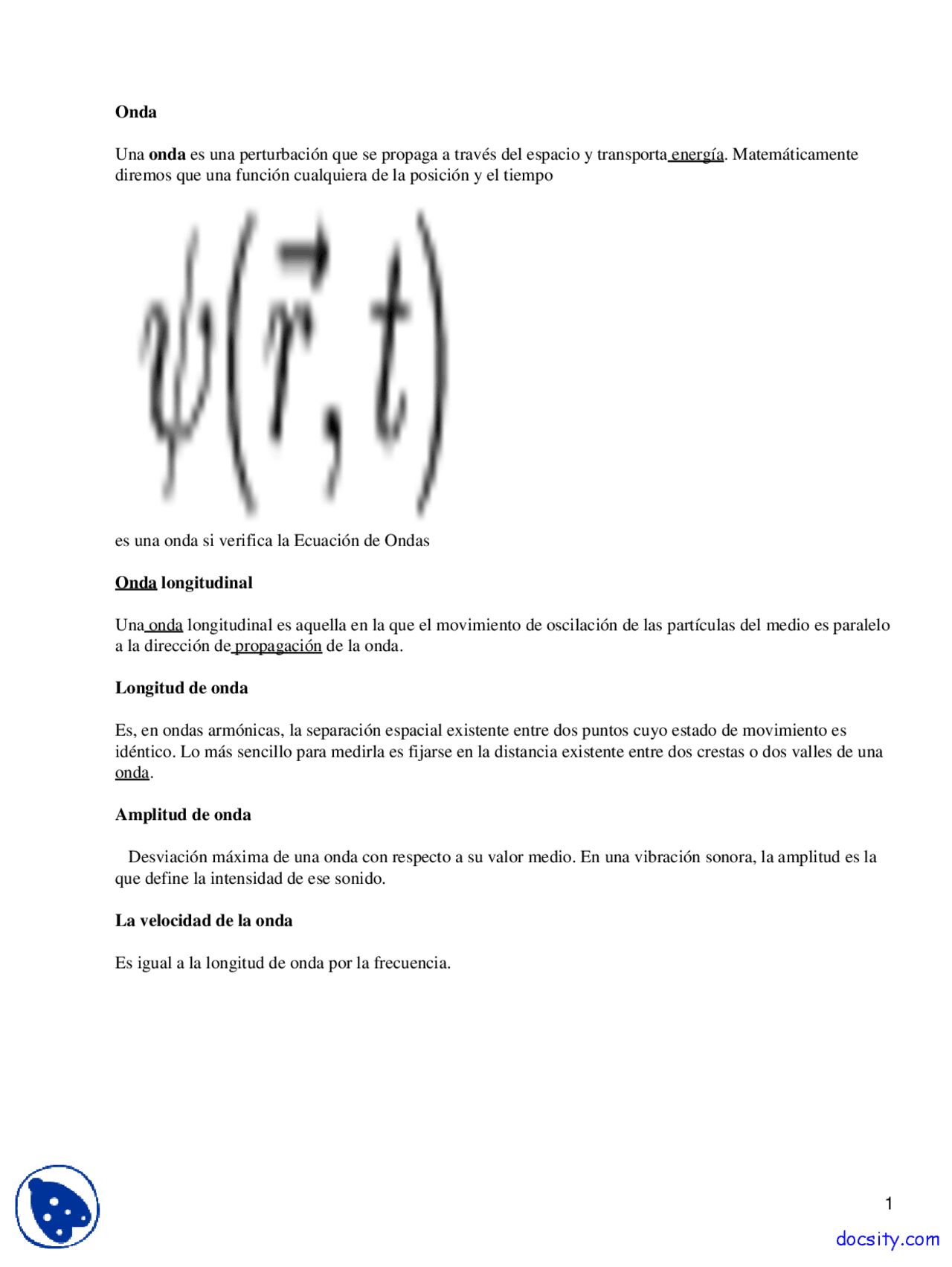 Onda longitudinal - Prácticas - Mecánica y Ondas - Física | Appunti di ...