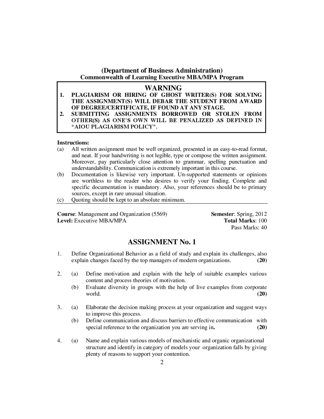 Research Oriented Activity And Course Outline Management And