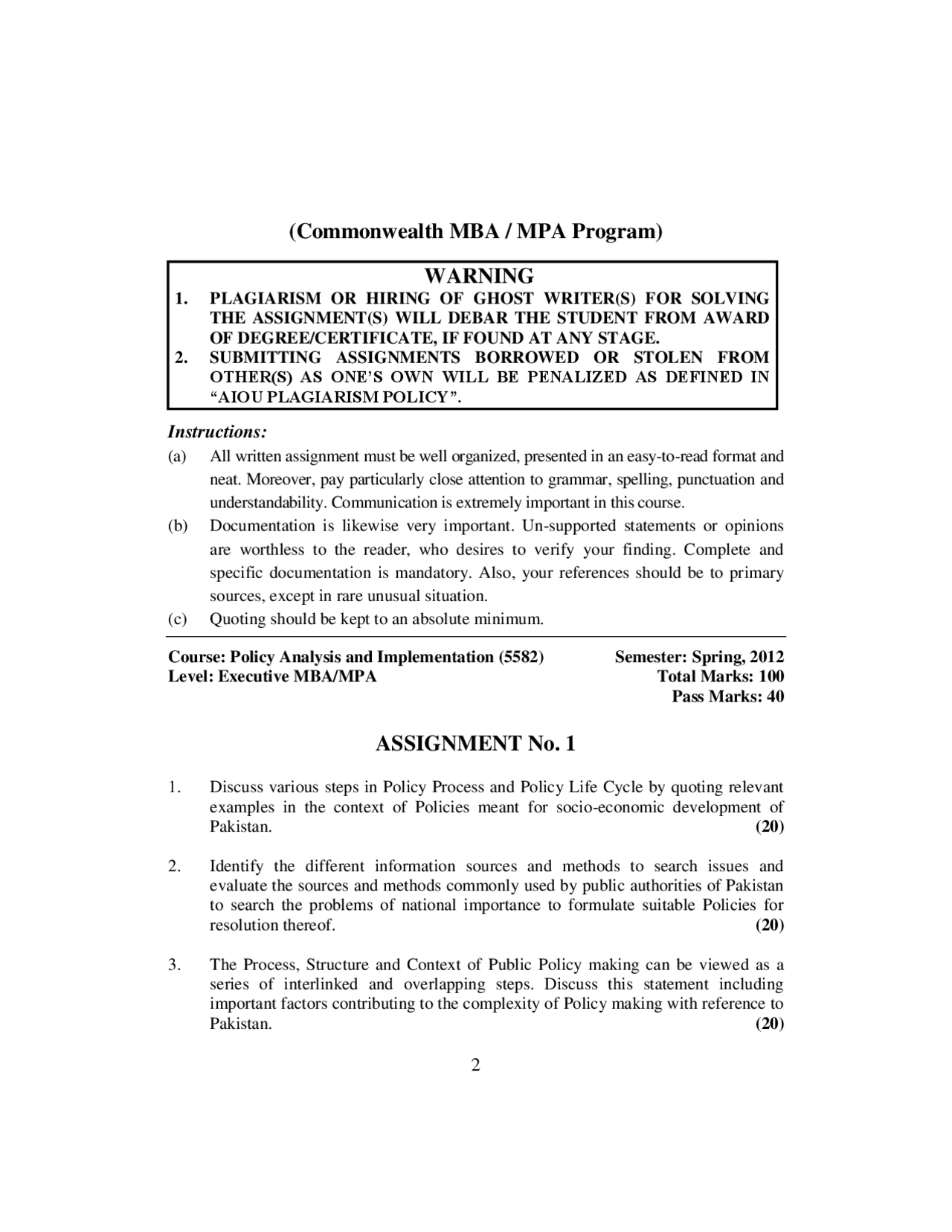 Policy Process and Policy Life Cycle-Policy Analysis and Implementation ...