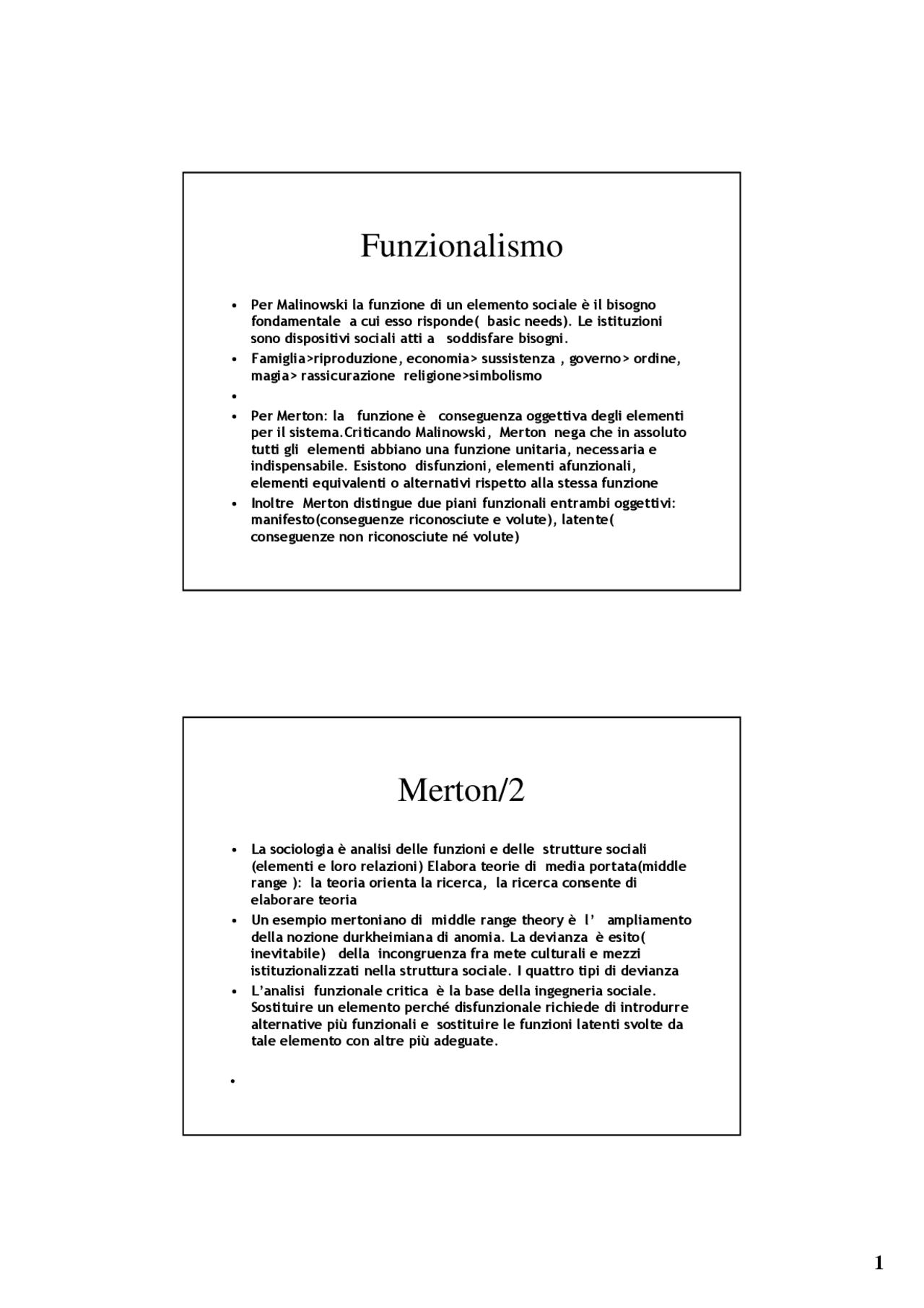 Il Funzionalismo Riassunto Di Sociologia Parte1 Da17a58 Docsity