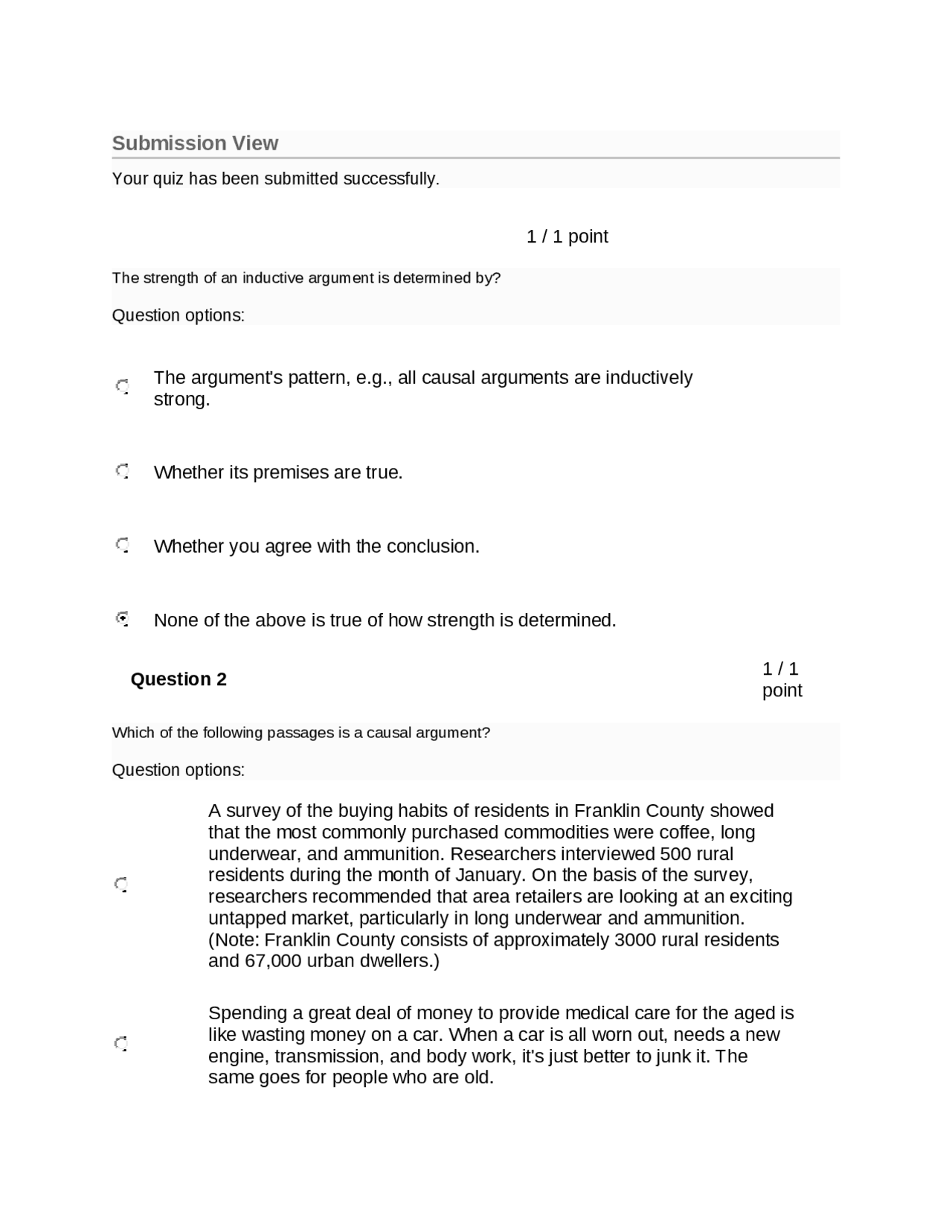 Quiz For Introduction To Logic And Critical Think Phil 151 Docsity