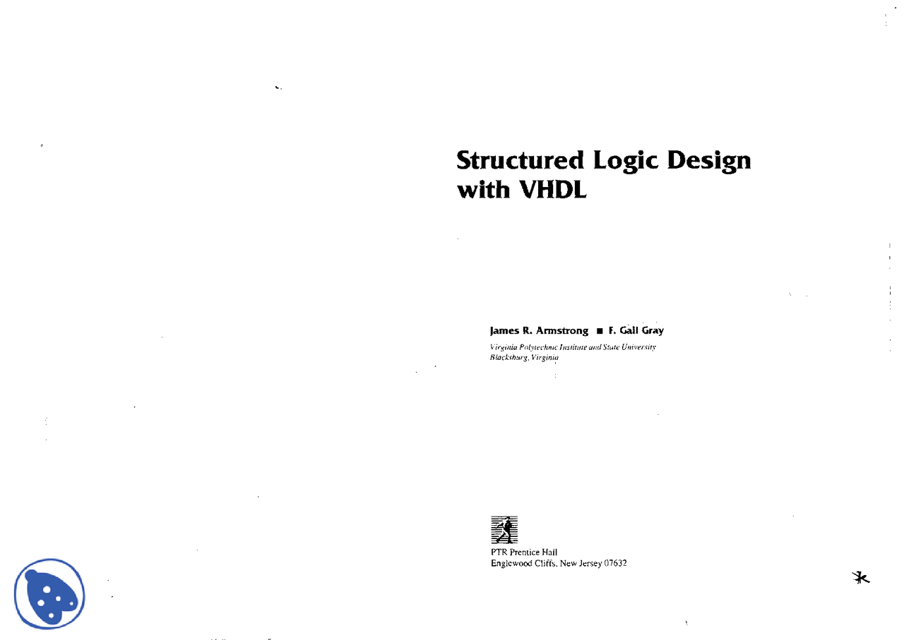 Structured Logic Desing With Vhdl Skripta Racunarski Vlsi Sistemi