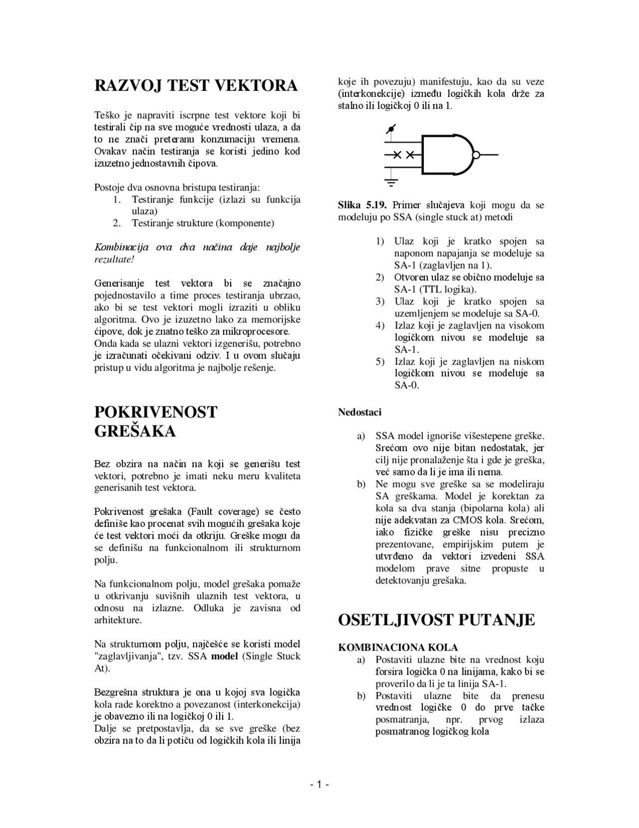 Testiranje Racunarski Vlsi Sistemi Beleska Beleške Predlog