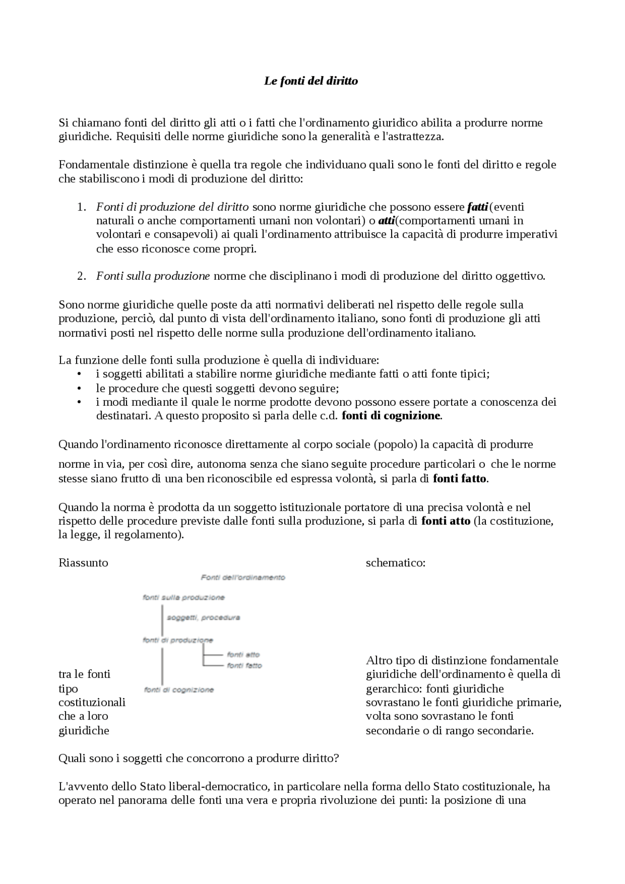 Le Fonti Del Diritto Appunti Di Diritto Costituzionale Docsity