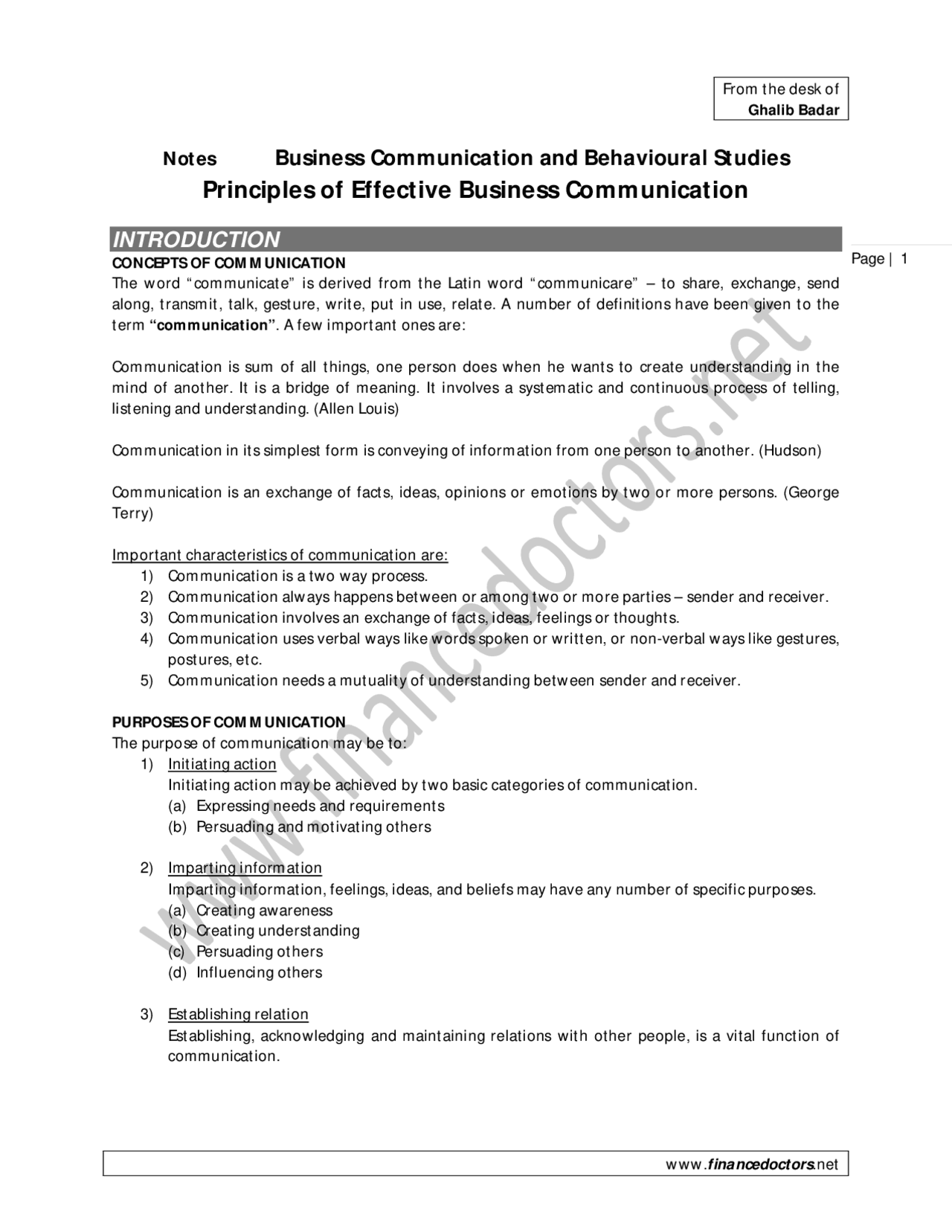 Lesson 1 bcrw - Docsity