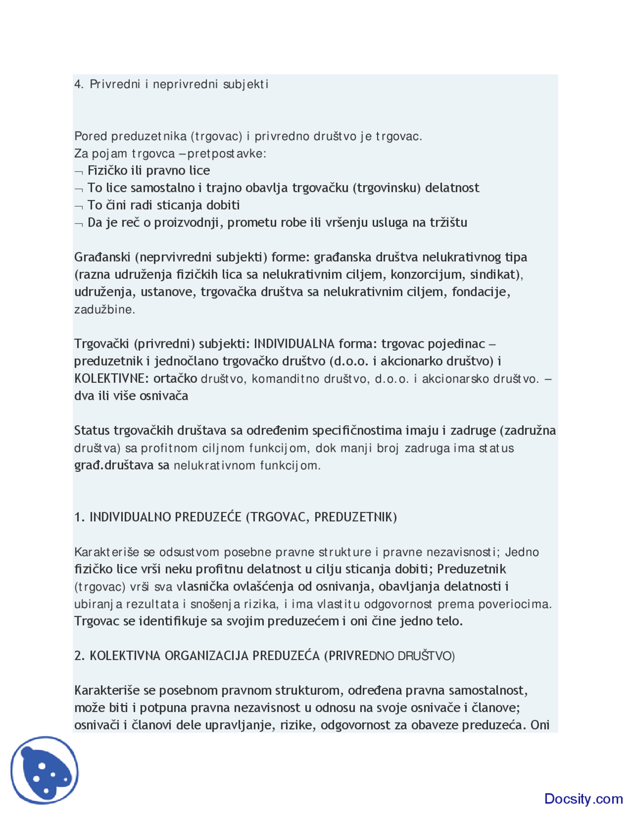 Kompanijsko Pravo Skripta Pravni Fakultet Part1 Rezime Predlog