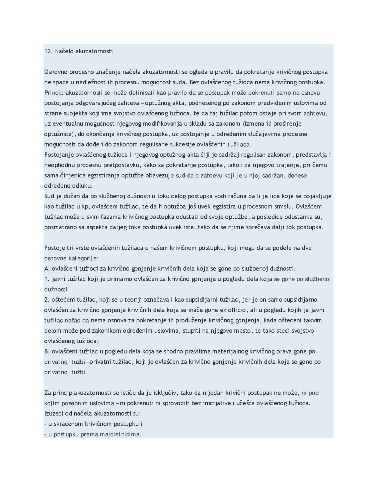 Krivicno Procesno Pravo Skripta Pravni Fakultet 2010 Part1 Rezime