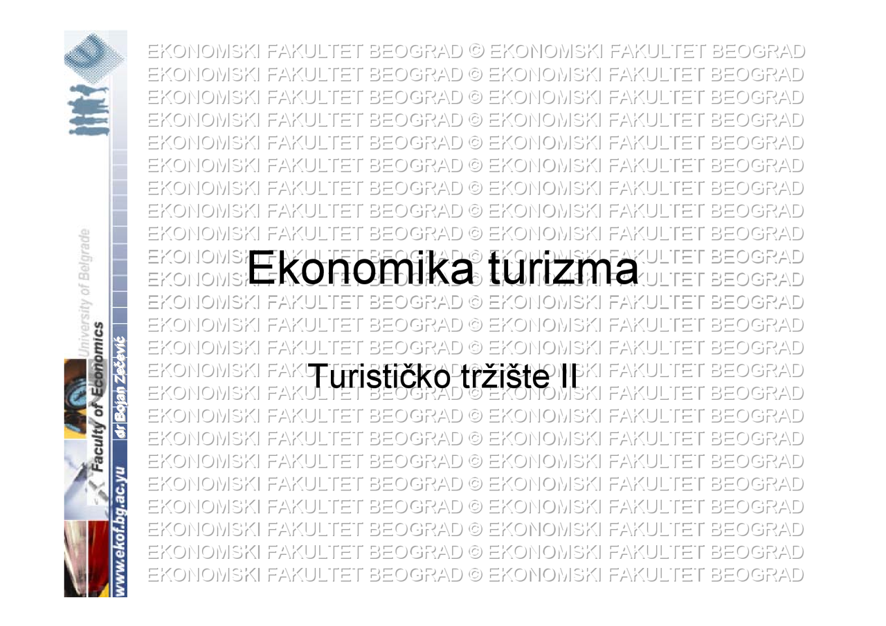 Turisticko trziste II-Ekonomika turizma-Slajdovi-Ekonomski fakultet | Slajdovi' predlog ...