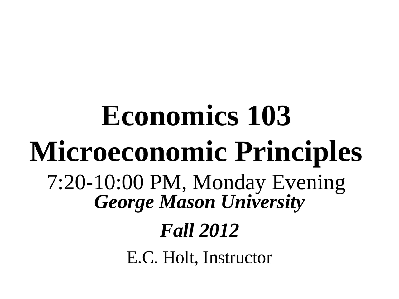 What Is Economics Lecture Slides Econ 103 Docsity