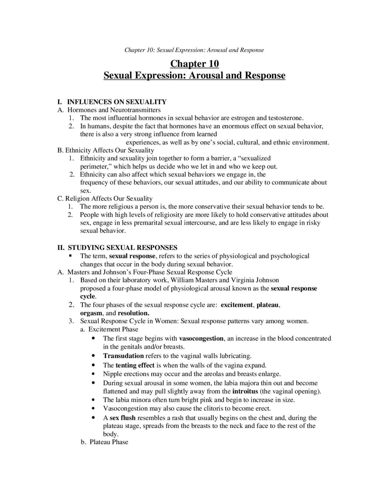 Sexual Expression: Arousal and Response - Introduction to Human ...