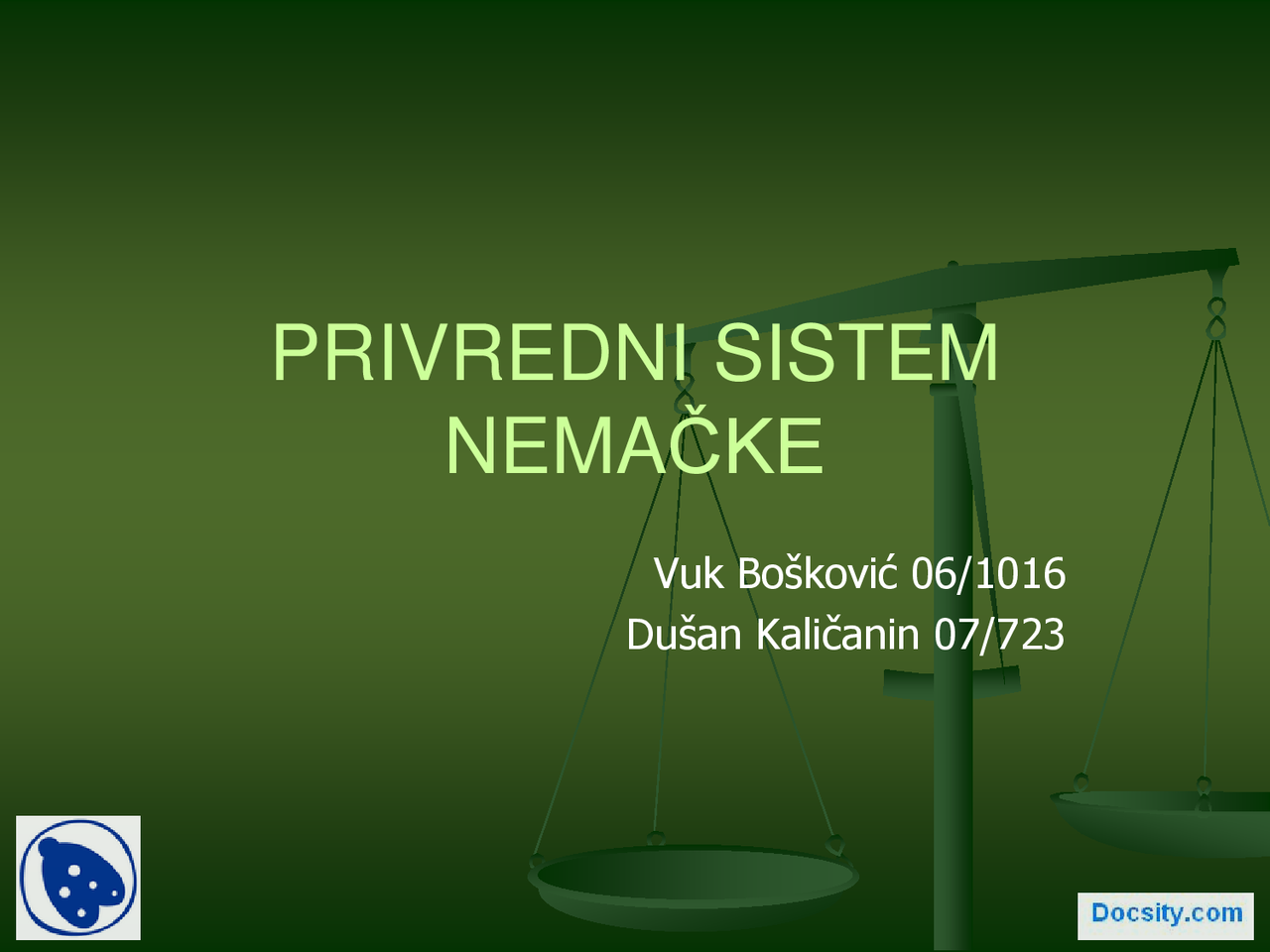 Privredni Sistem Nemacke Slajdovi Savremeni Privredni Sistemi Ekonomski