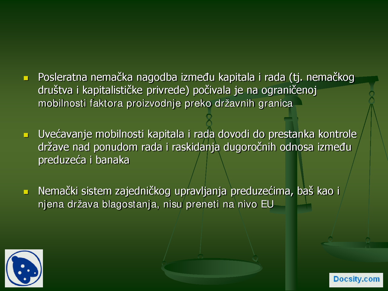 Privredni Sistem Nemacke Slajdovi Savremeni Privredni Sistemi Ekonomski