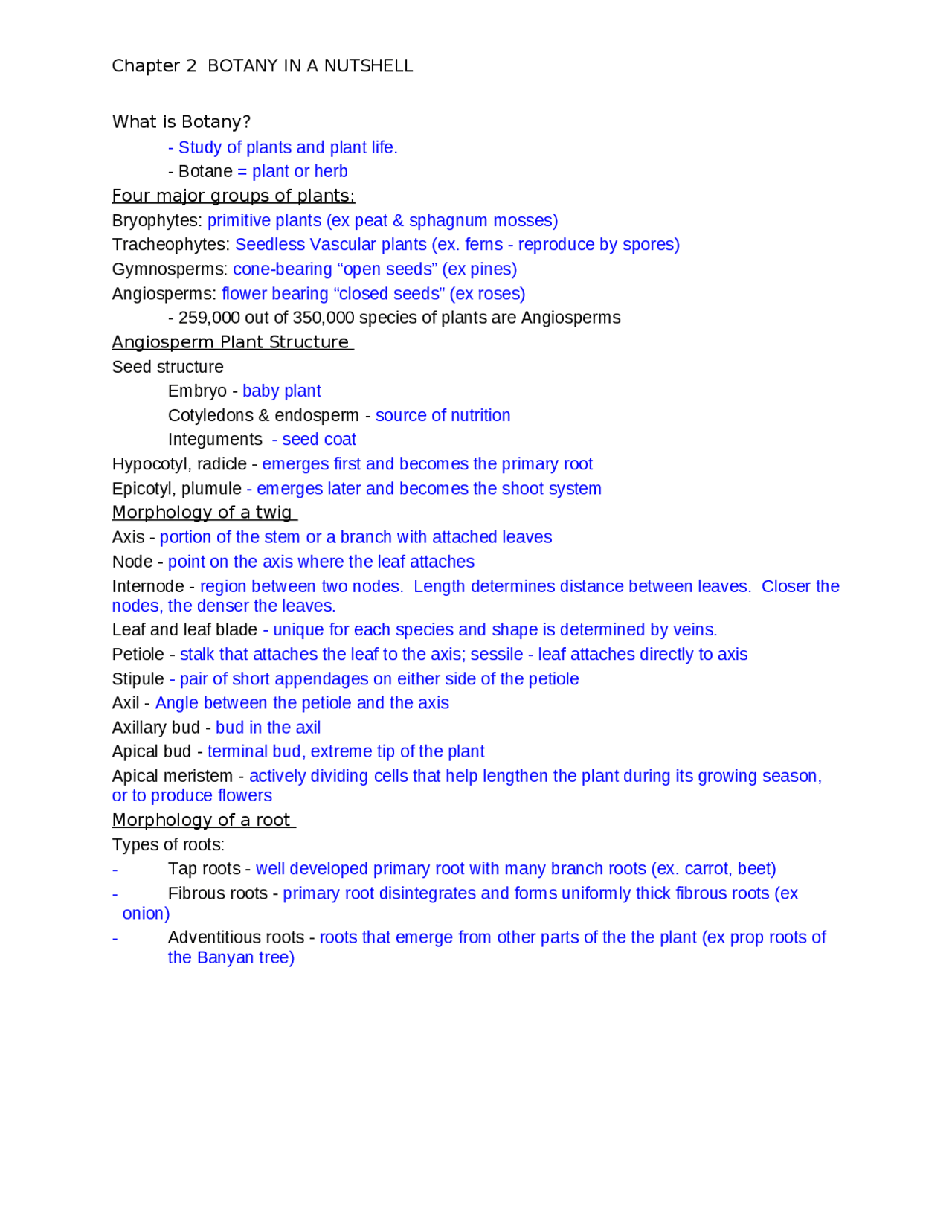 Botany In A Nutshell Plants And Plant Life Ethnobotany Bot 3802