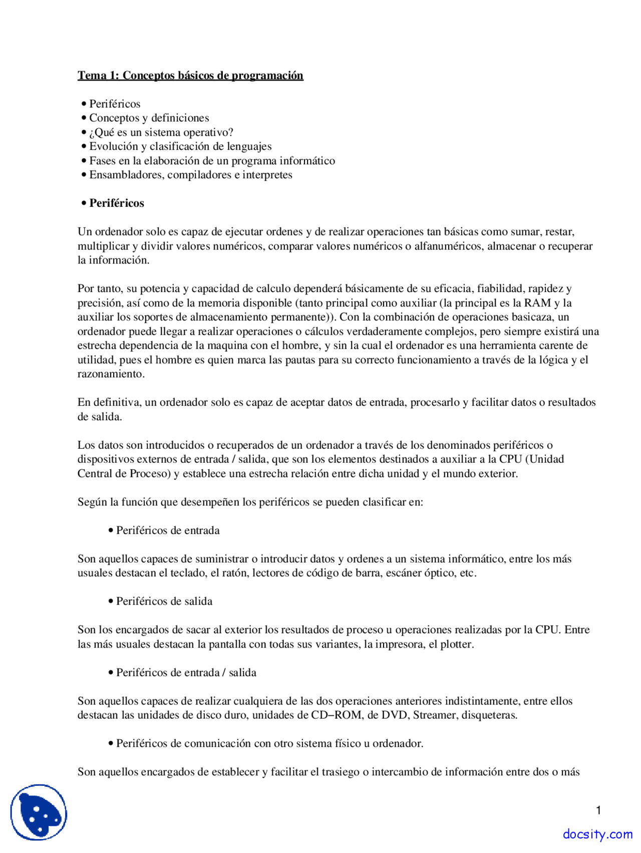 Conceptos Básicos De Programación Apuntes Fundamentos De