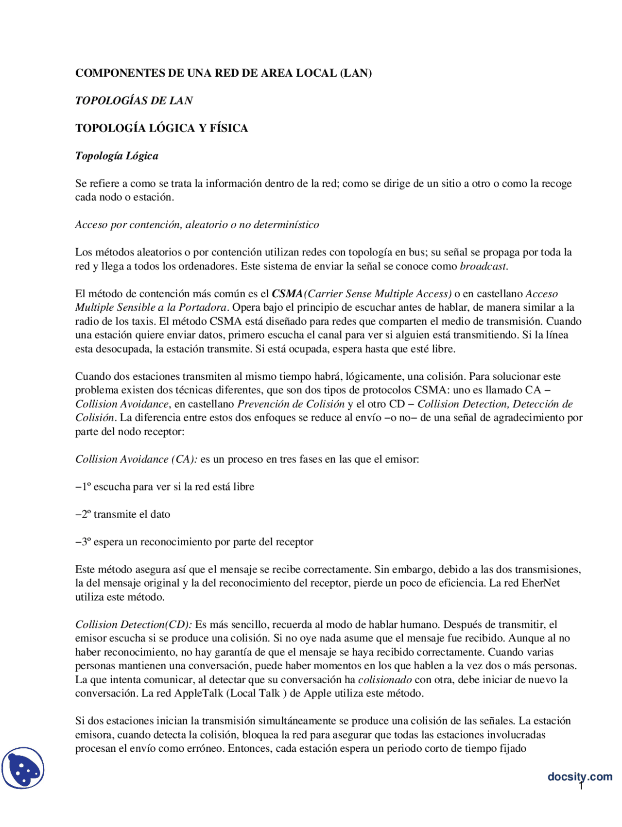 Componentes De Una Red De Area Local Lan Apuntes Desarrollo De