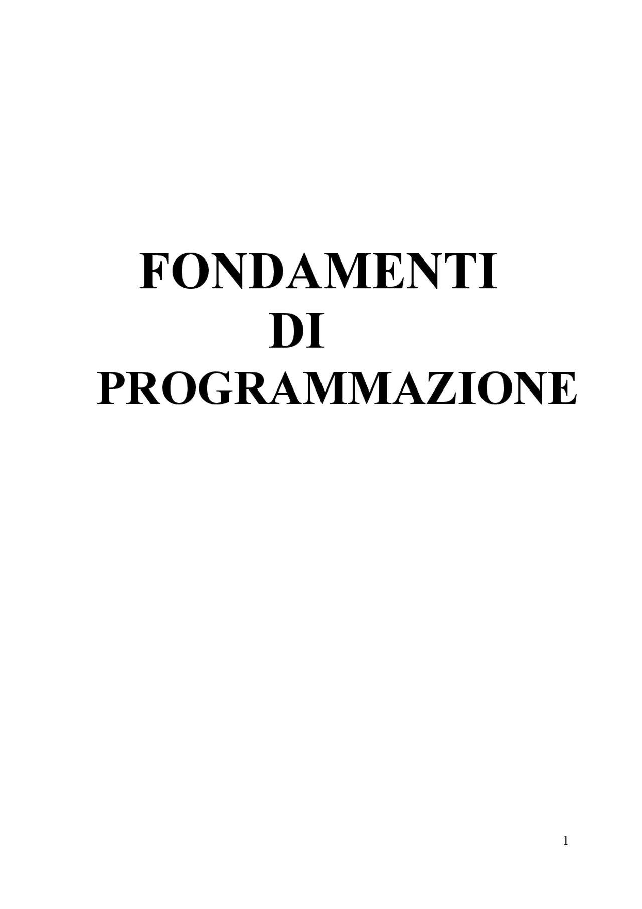 Teoria Della Programmazione Appunti Di Elementi Di Informatica Docsity