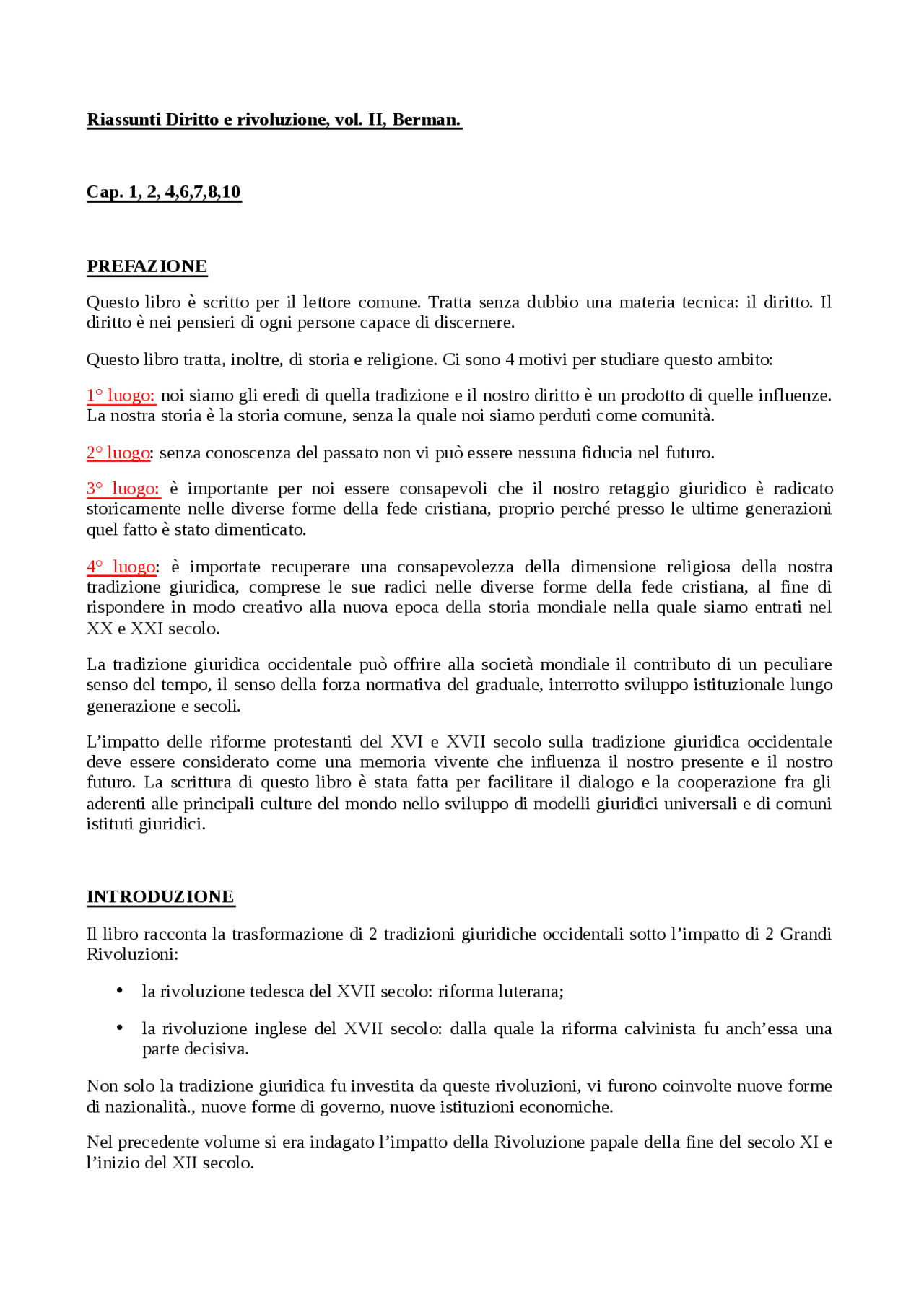 Riassunti Diritto E Rivoluzione Docsity