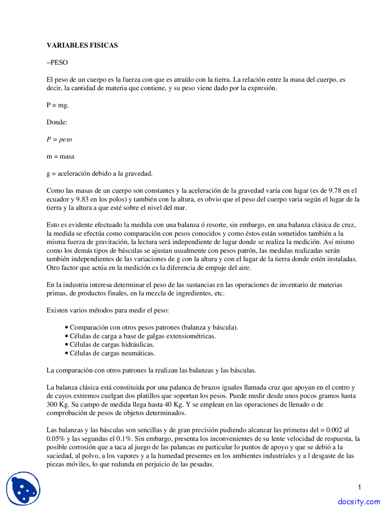 Variables Fisicas - Apuntes - Física | Apuntes de Fundamentos de Física ...