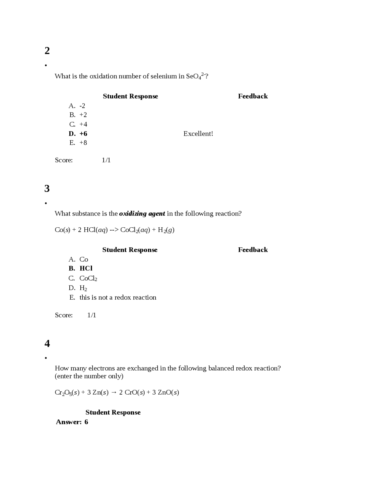 Chemistry Quiz5 - Docsity