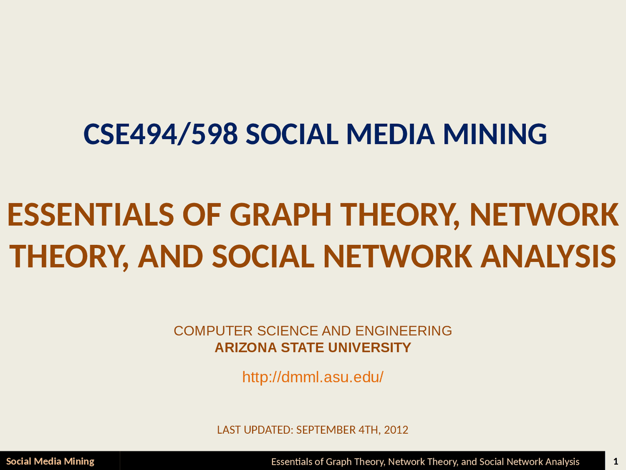 Essentials Of Graph Network Theory And Social Network Analysis Cse