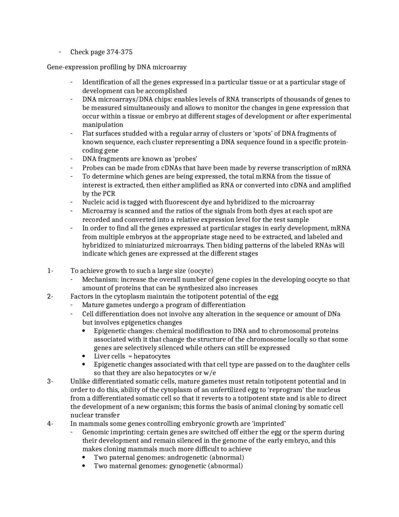 Notes For Test 3 Cellular And Developmental Biology Biol 205 Docsity