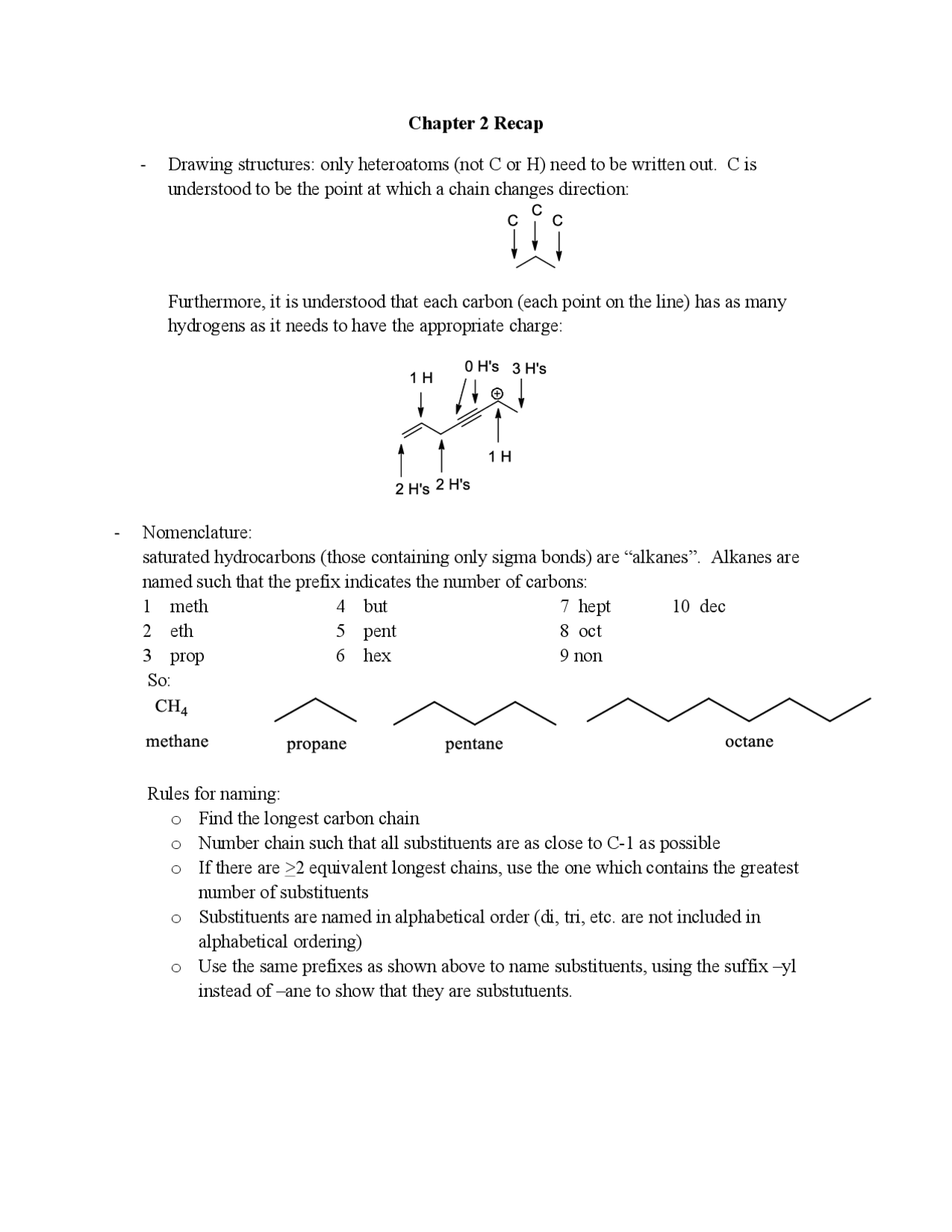 Chapter 2 Recap, Nomenclature - Modern Organic Chemistry I | CHEM 341 ...